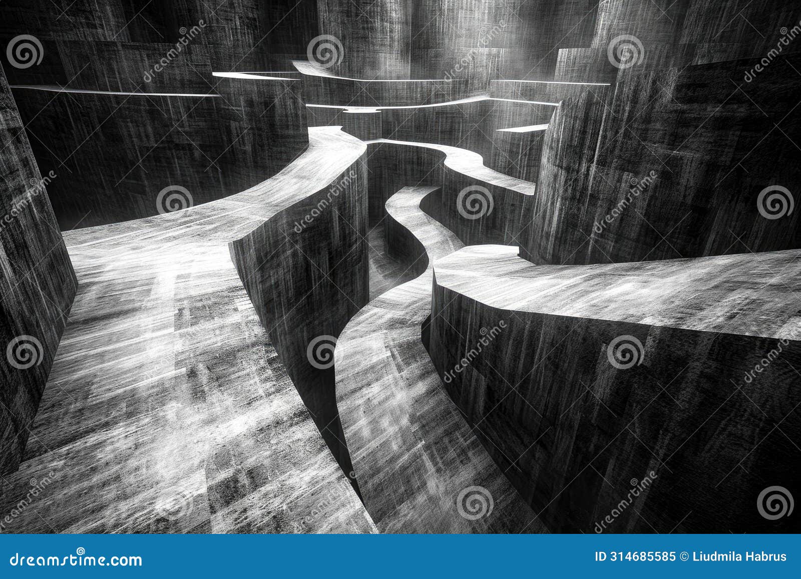 A Winding Maze Symbolizing The Complex Pathways And Interactions Of ...
