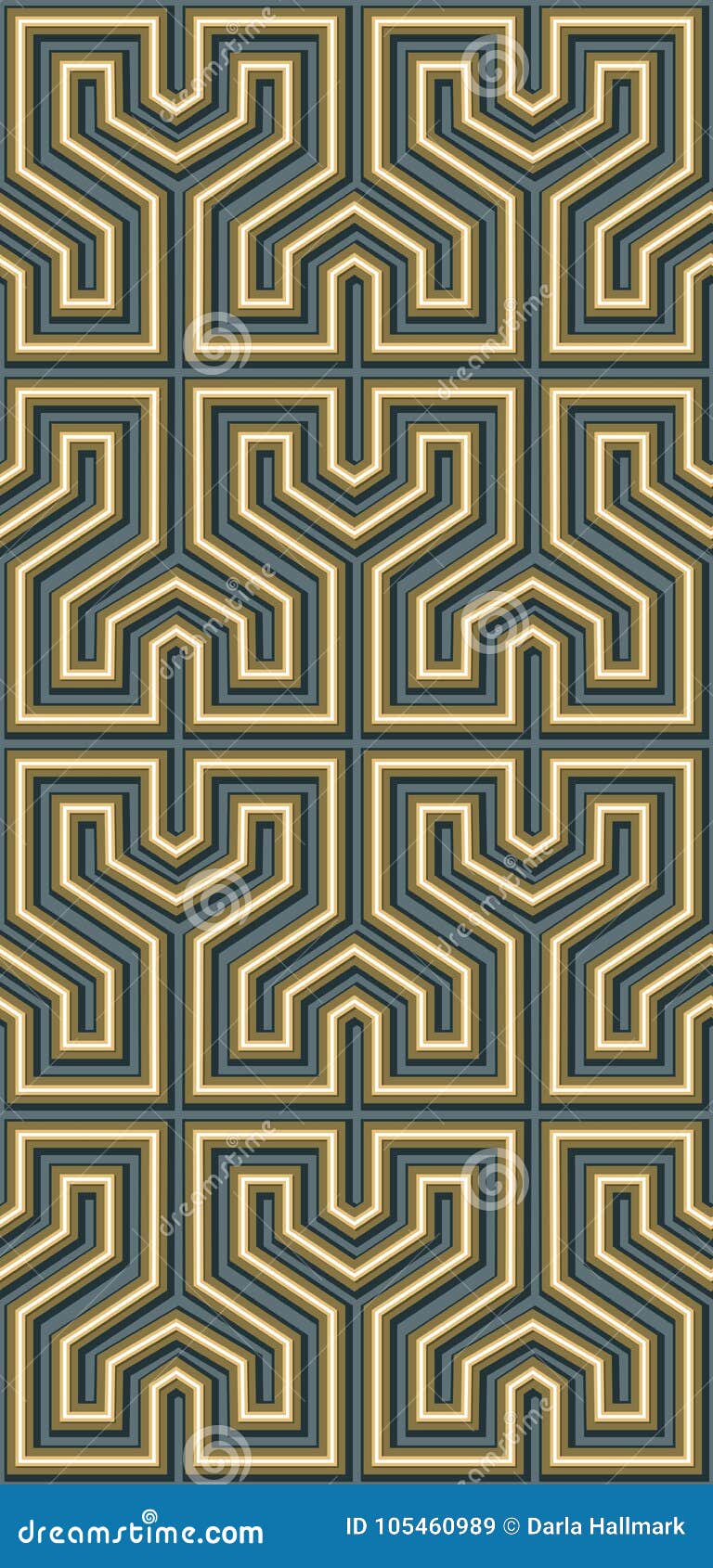 Labyrinthine Seamless Pattern of Lines Stock Vector - Illustration of ...