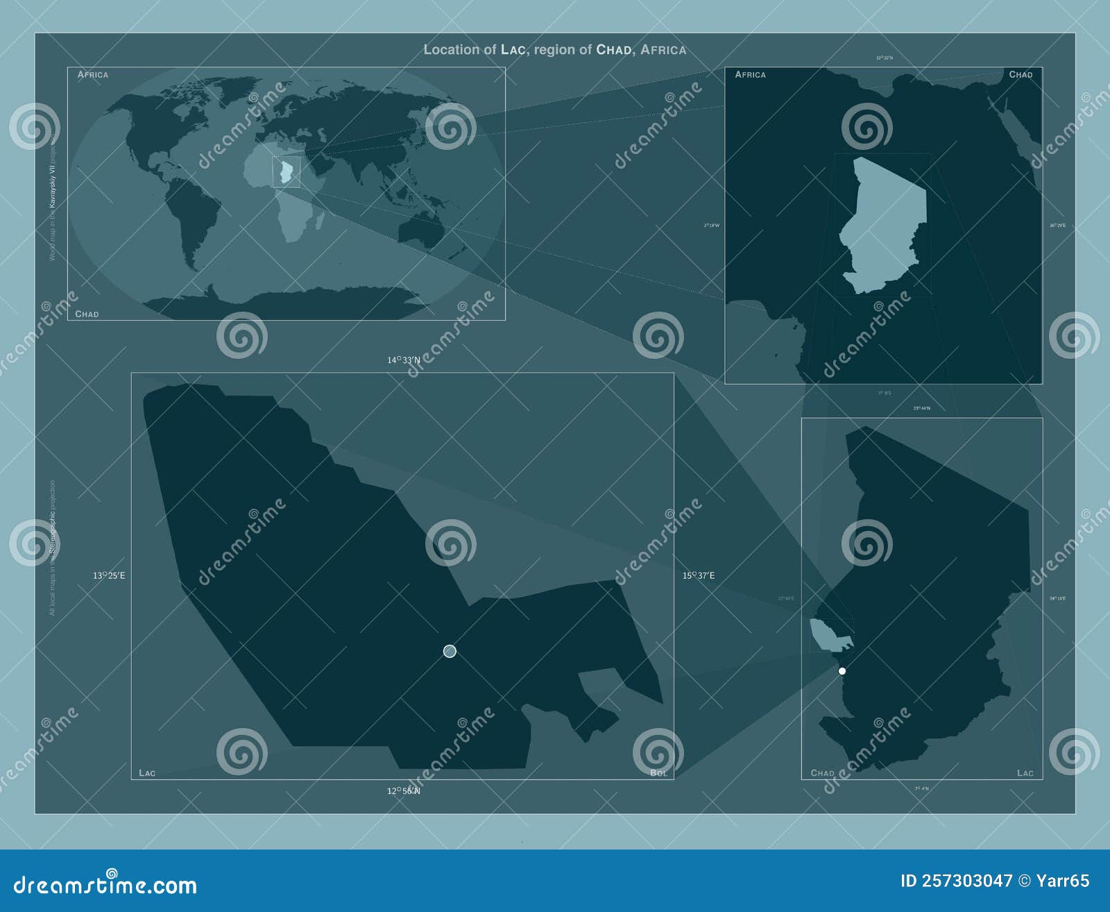 Lac, Chad. Described Location Diagram Stock Illustration - Illustration ...