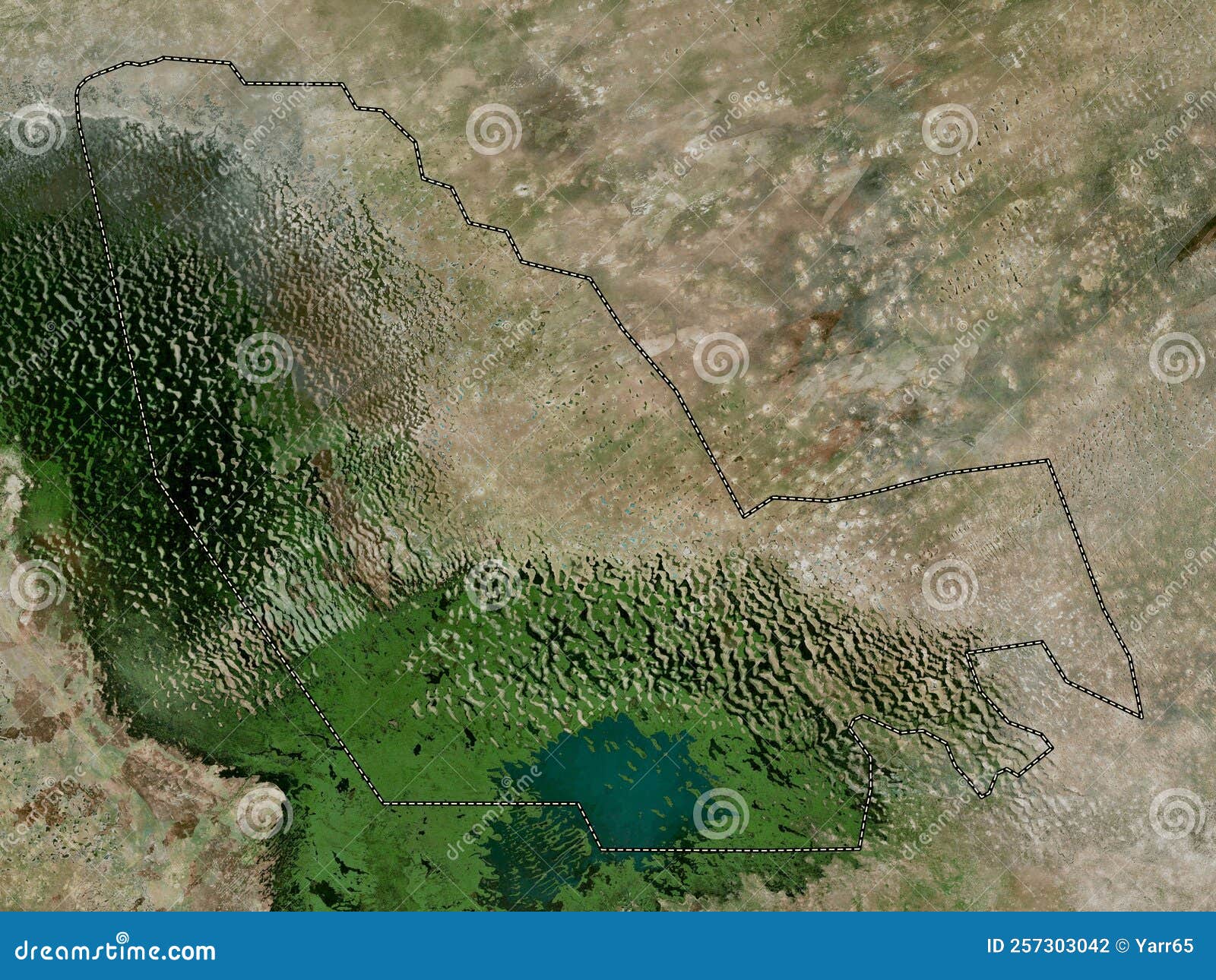 Lac, Chad. High-res Satellite. No Legend Stock Illustration ...