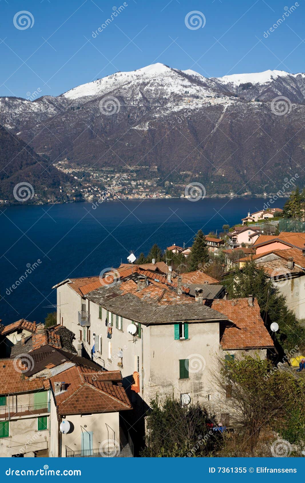 Lac de como image stock. Image du lakeside, nature, alpes - 7361355