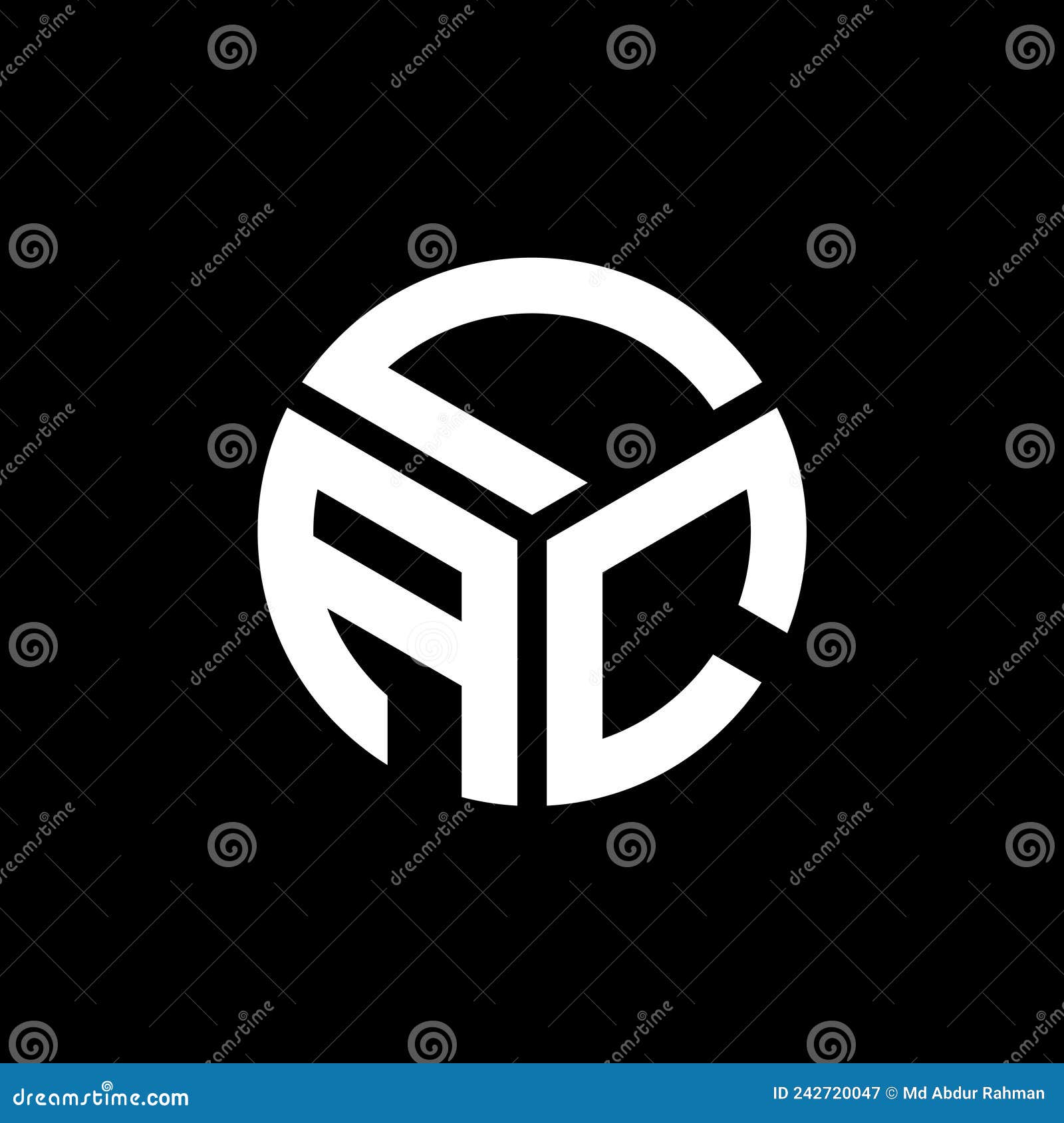 LAC Letter Logo Design on Black Background. LAC Creative Initials ...