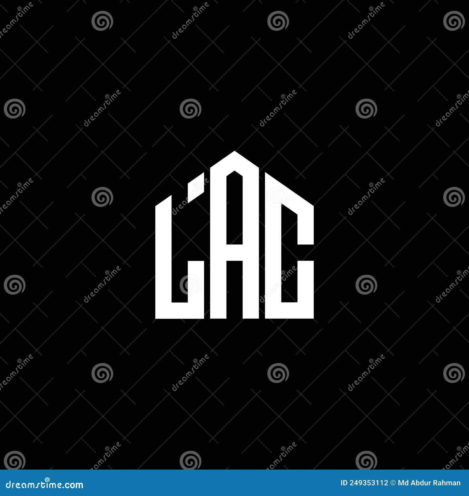 LAC Letter Logo Design On BLACK Background. LAC Creative Initials ...