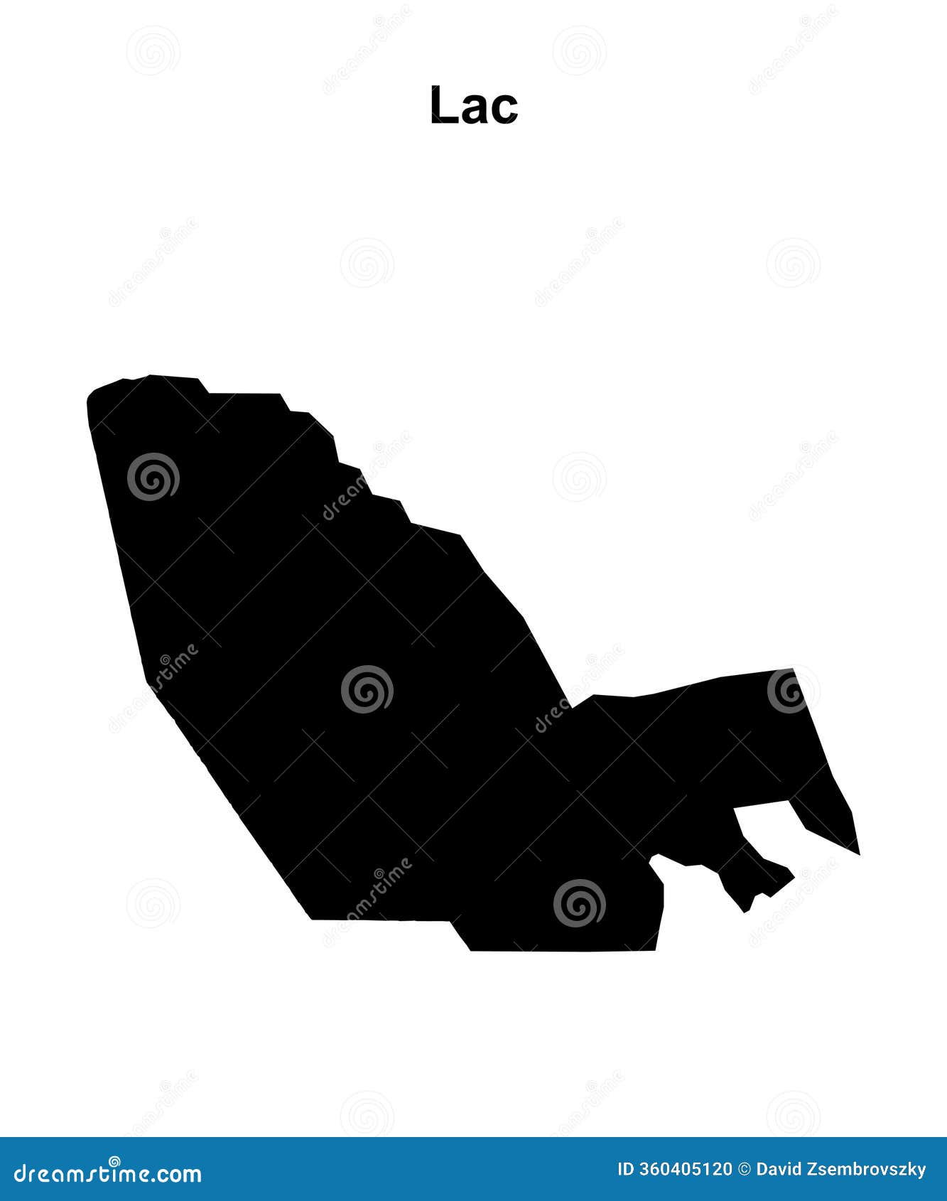 Lac outline map stock illustration. Illustration of area - 360405120