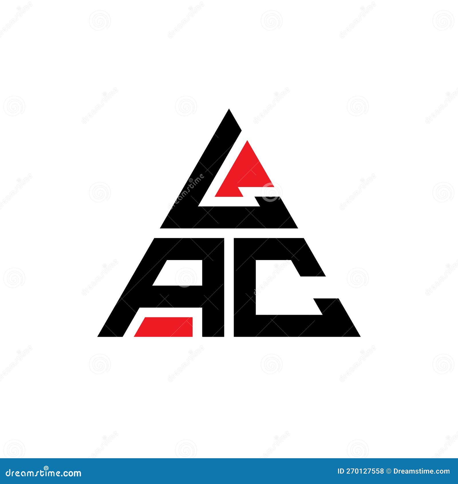 LAC Triangle Letter Logo Design With Triangle Shape. LAC Triangle Logo ...