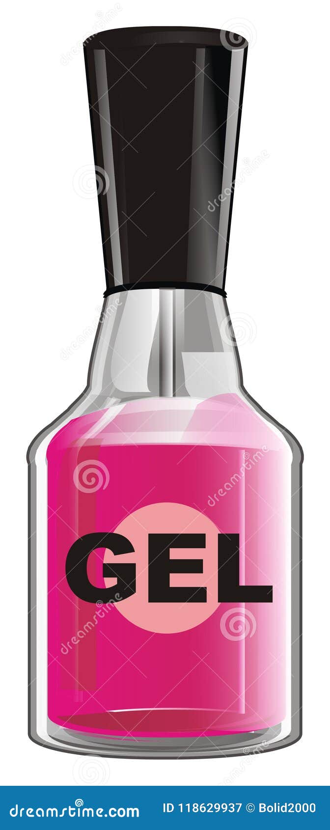 Laca Cor-de-rosa Do Prego Do Gel Ilustração Stock - Ilustração de ...