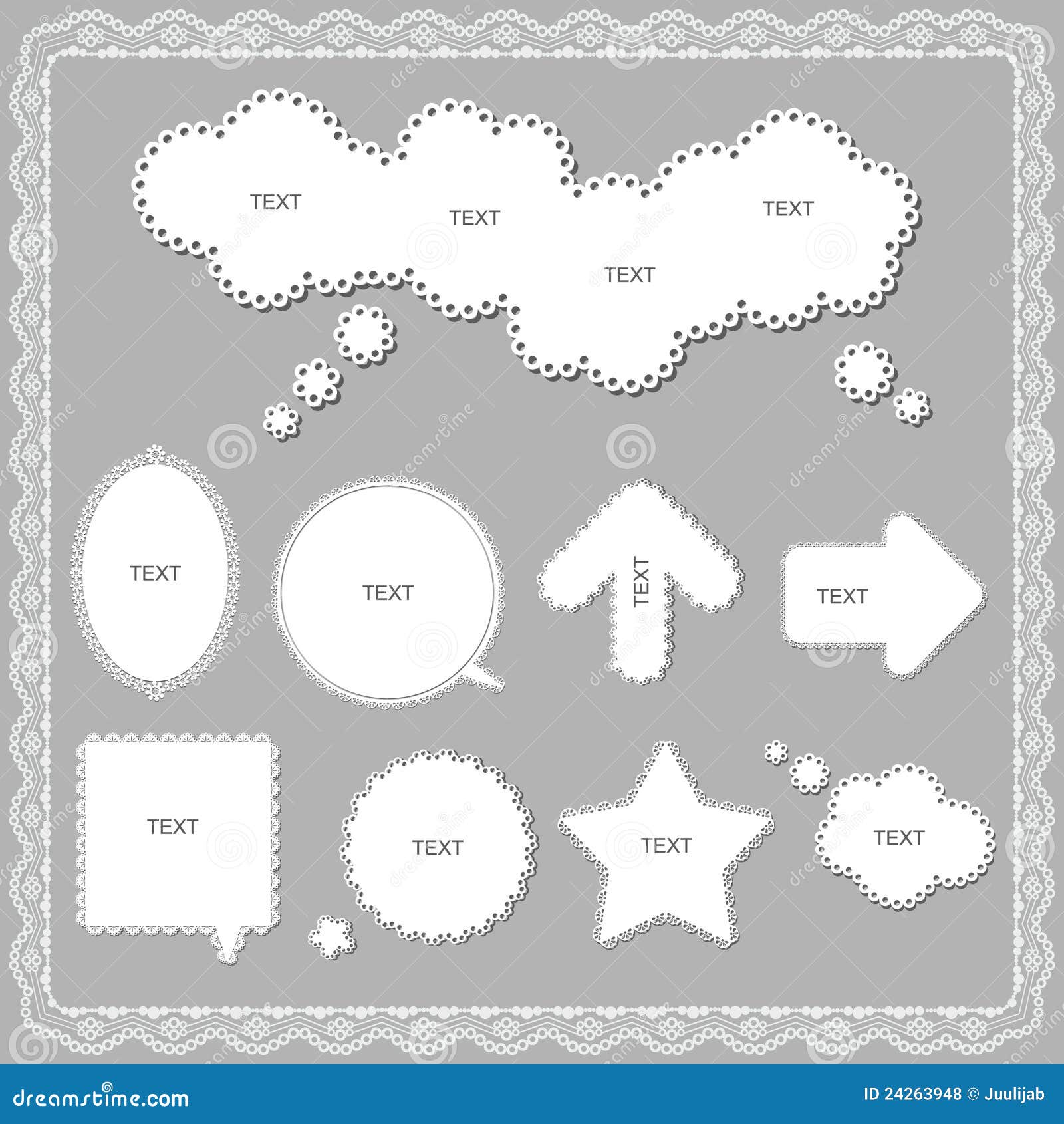 Lace stock vector. Illustration of decoration, childlike - 24263948