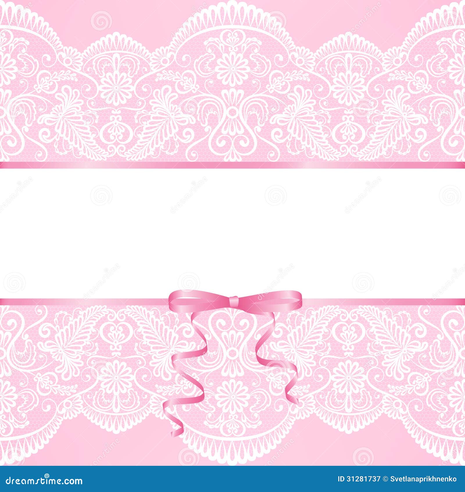 Lace background and ribbon stock vector. Illustration of elegance ...