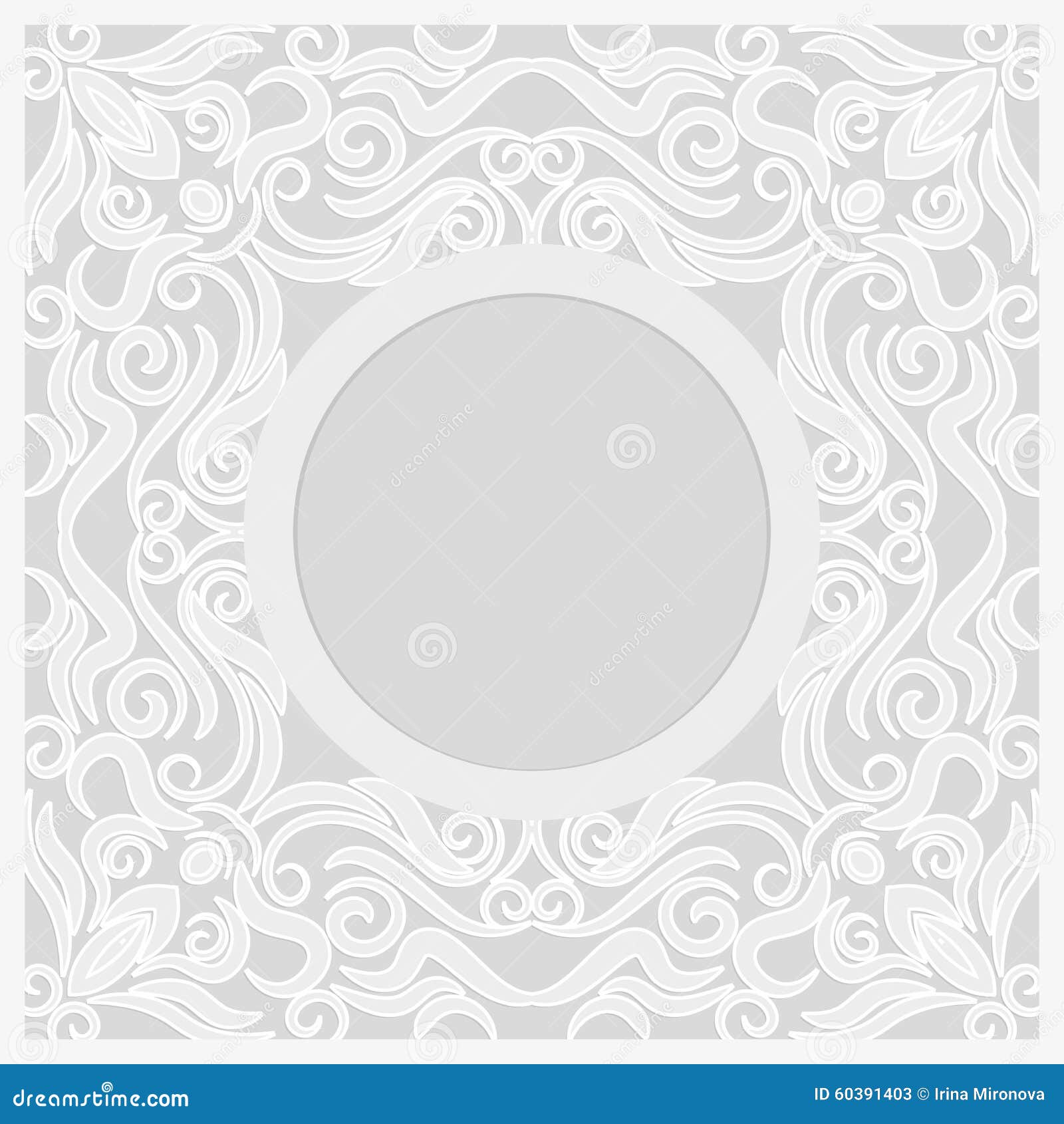 Lace Background Round Vignette Stock Vector - Illustration of ...