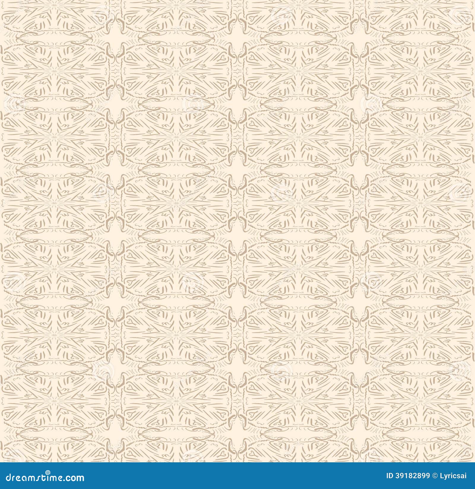Lace beige pattern. stock vector. Illustration of decorative - 39182899