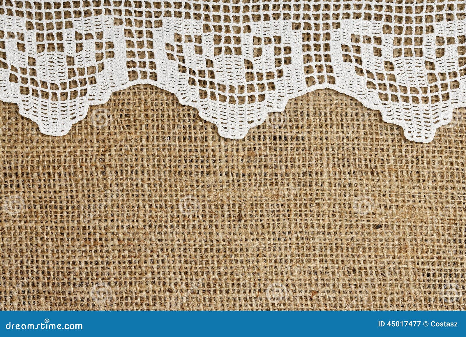 Lace and burlap stock image. Image of doily, needlework - 45017477