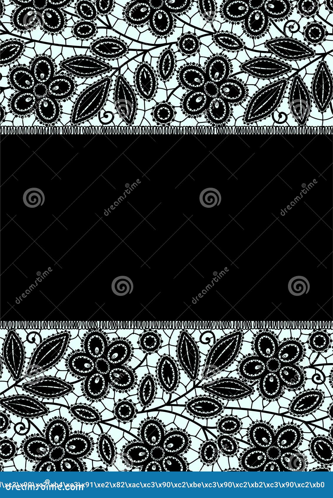 Lace Card. stock vector. Illustration of blossom, outline - 54630954