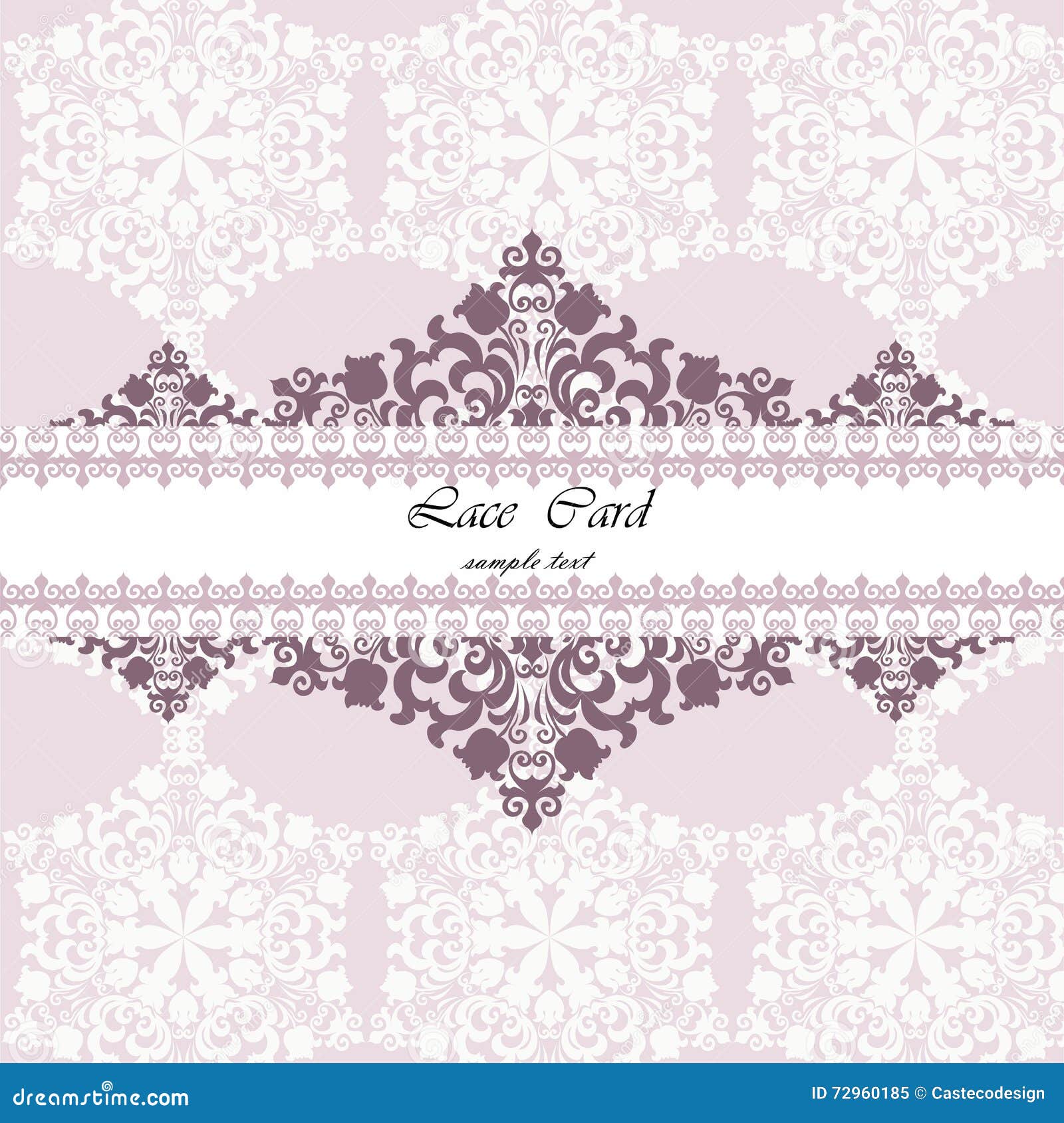 Lace Card with Ornament Pattern Stock Vector - Illustration of abstract ...