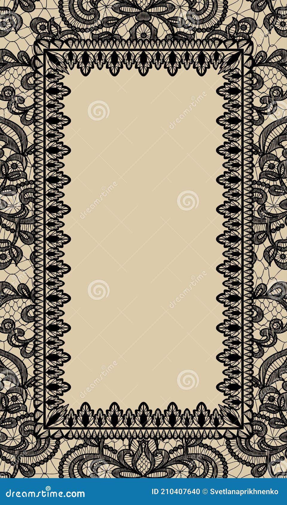Lace card stock vector. Illustration of design, abstract - 210407640