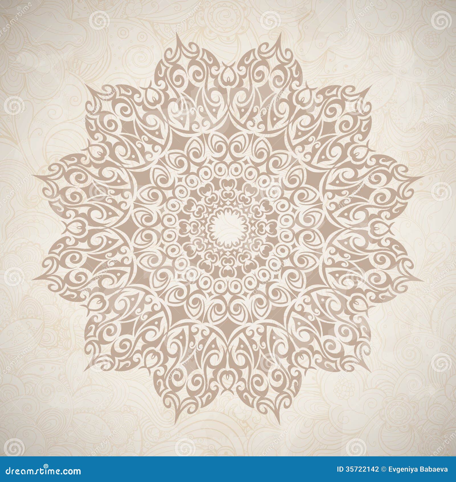 Lace circle. stock vector. Illustration of celebration - 35722142