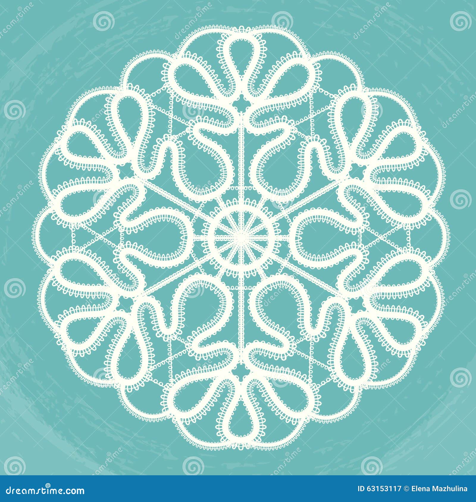 Lace circle stock vector. Illustration of asian, arabic - 63153117