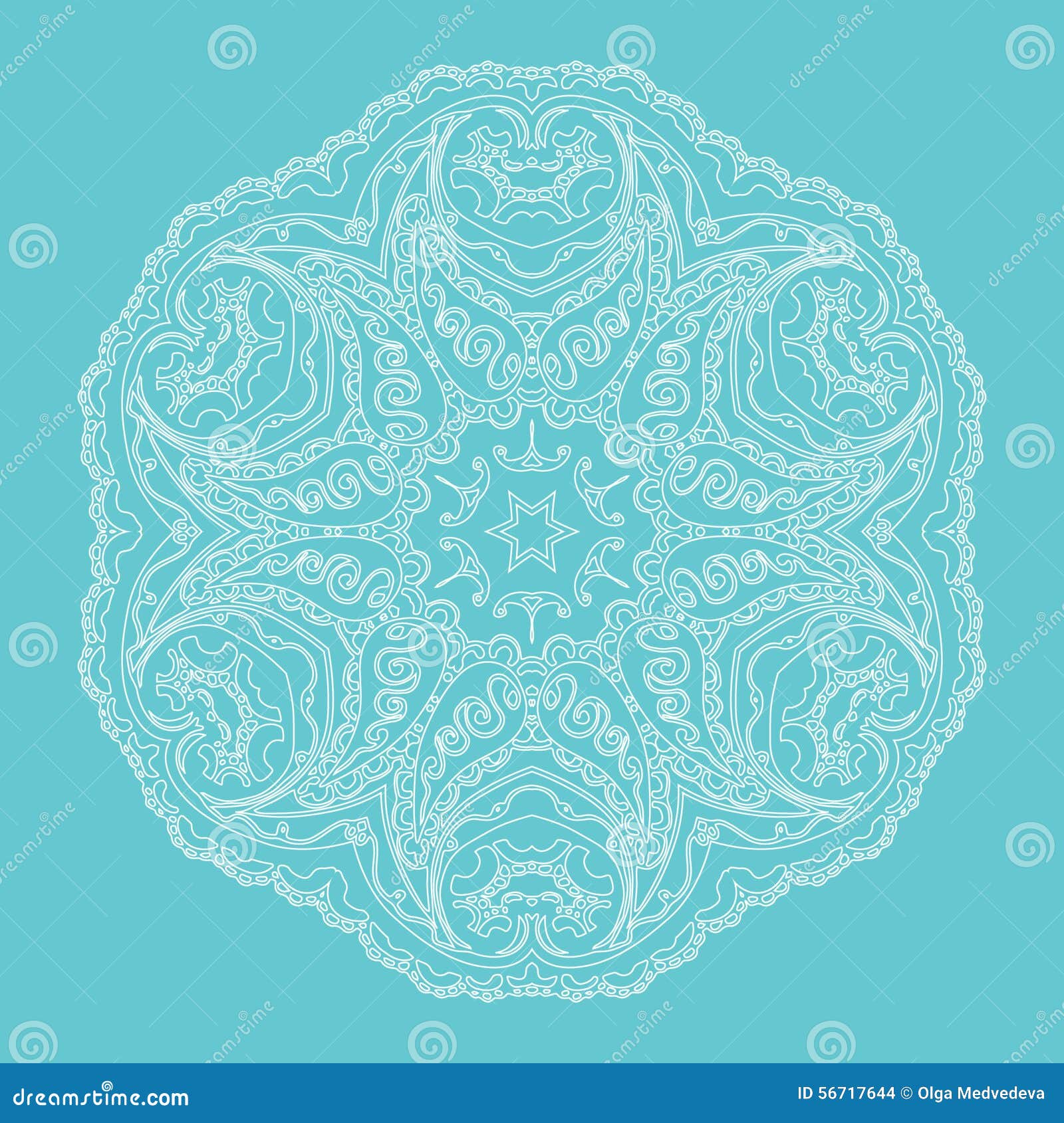 Lace circular pattern stock vector. Illustration of napkin - 56717644