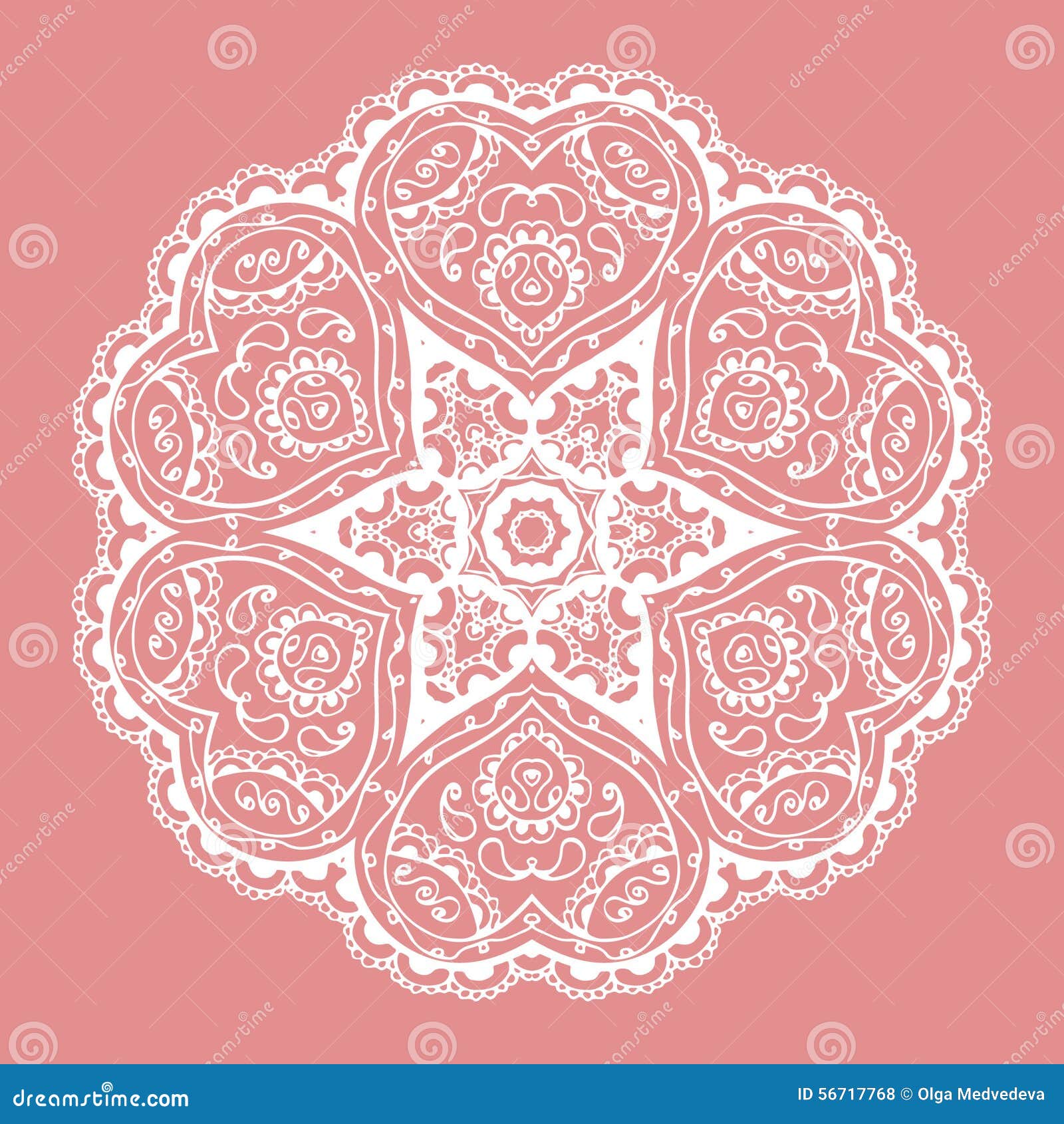 Lace circular pattern stock vector. Illustration of doily - 56717768