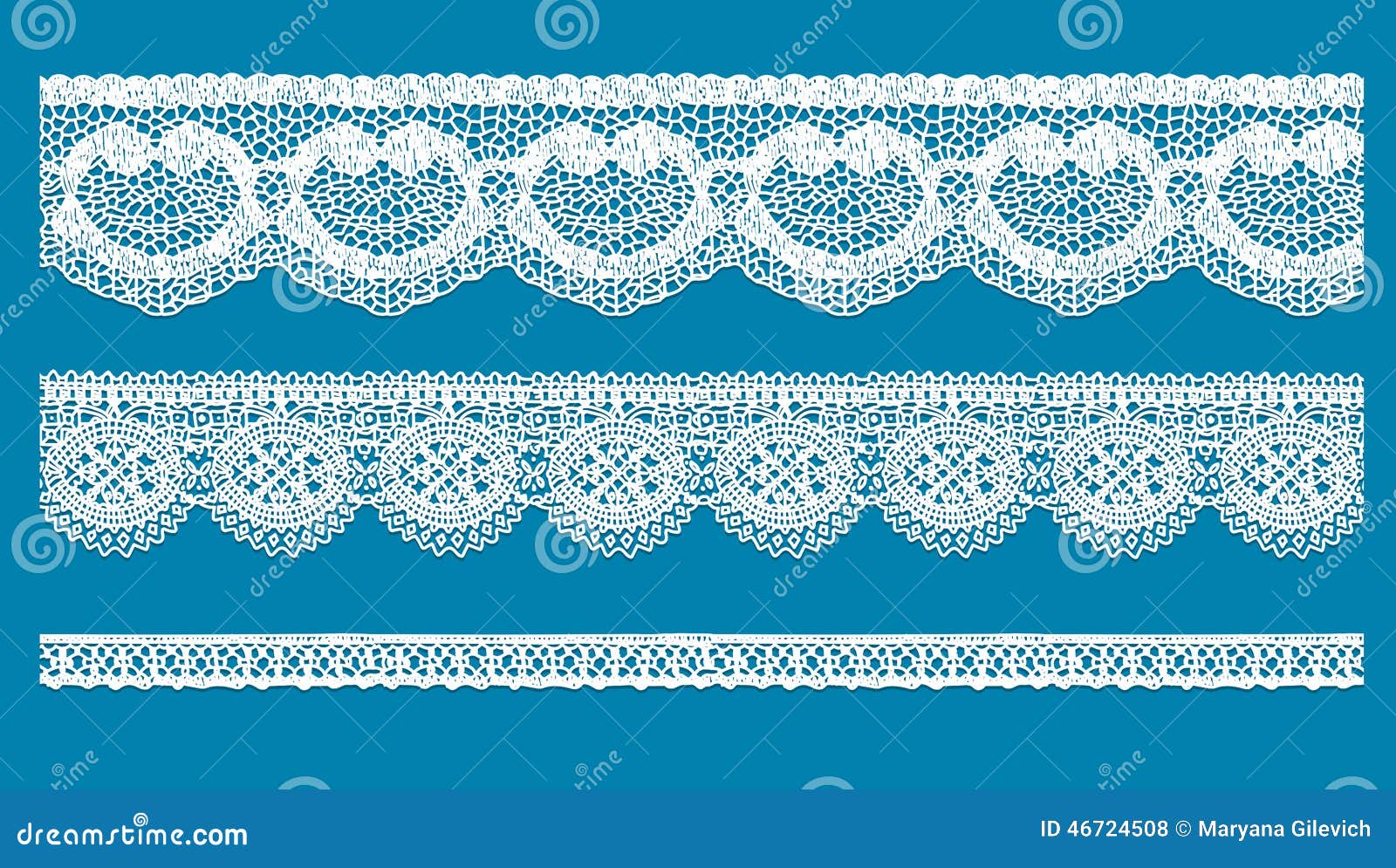 Lace stock vector. Illustration of ribbons, lace, weaving - 46724508