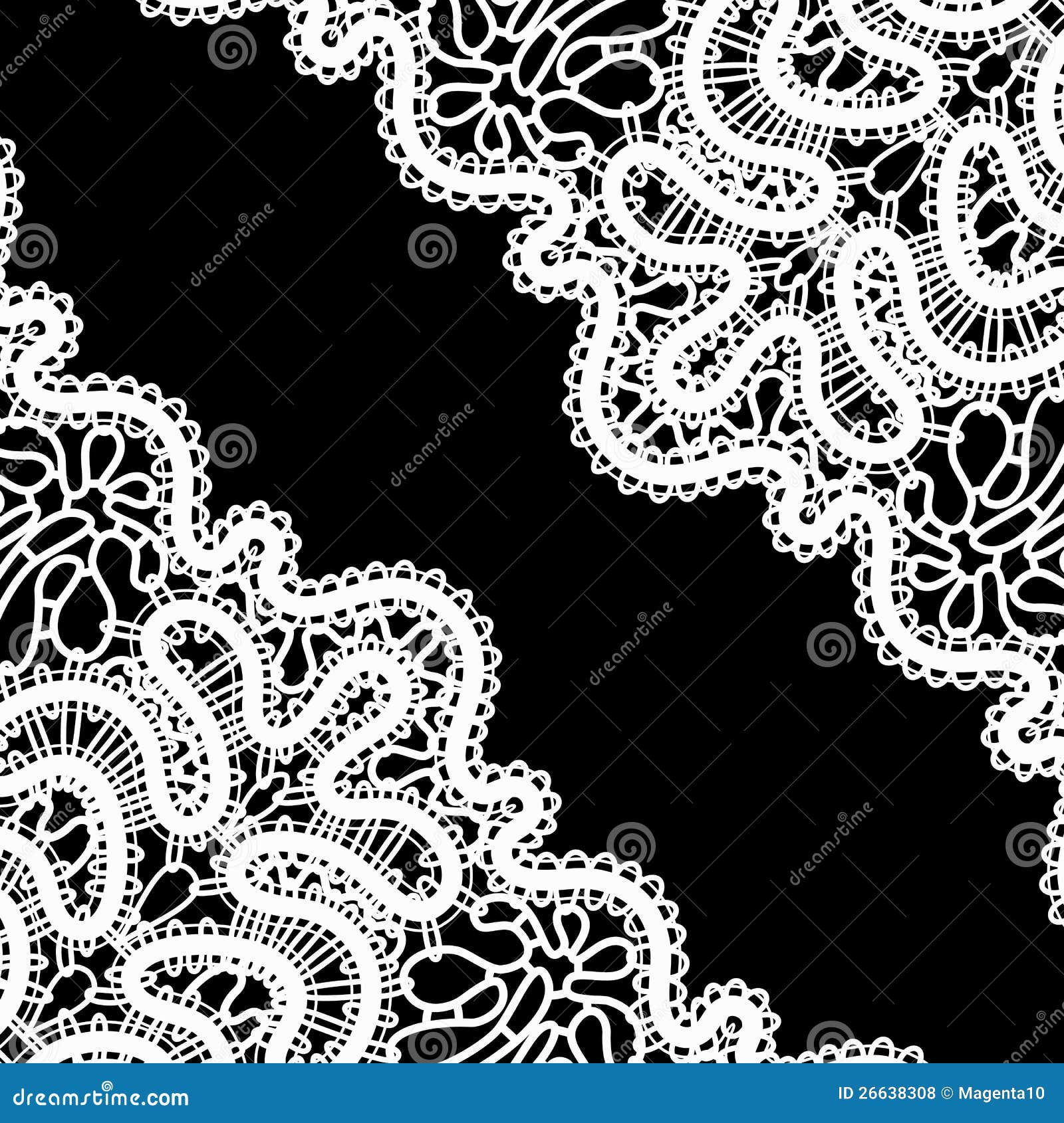 Lace Corner. Clip Art. Vector Illustration | CartoonDealer.com #72552010