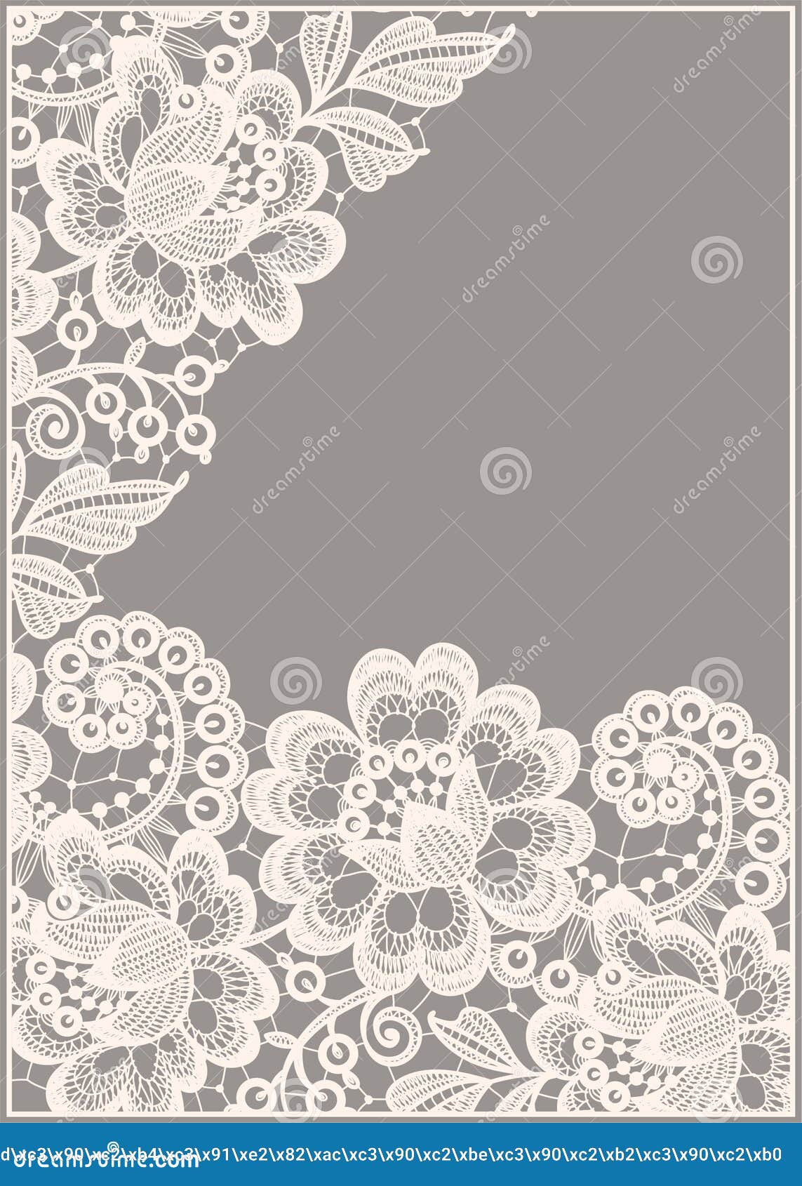 Lace corner. Card stock vector. Illustration of color - 54760029