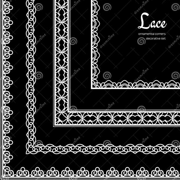 Lace corners set stock vector. Illustration of decorative - 35109568