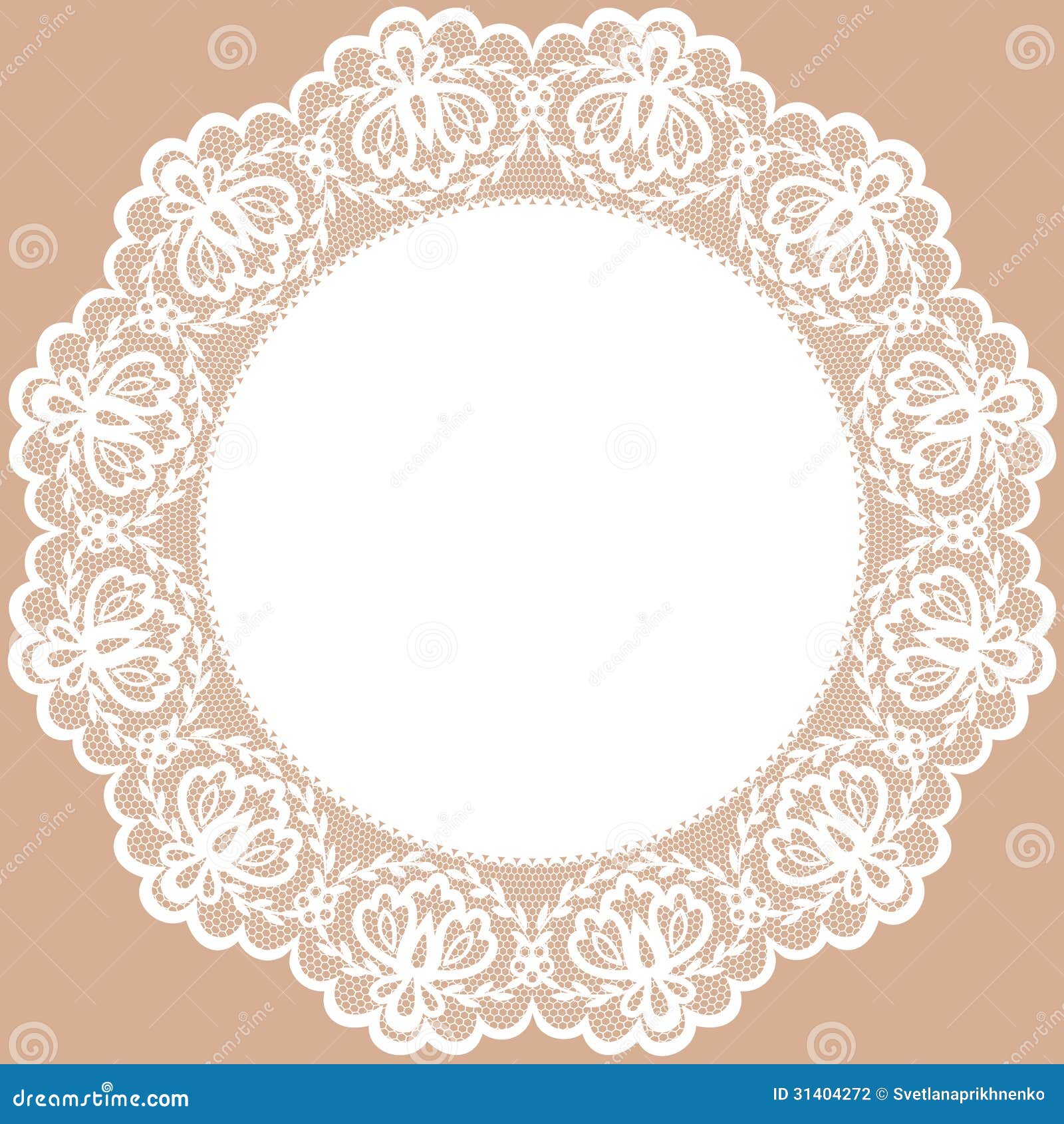 Lace doily stock vector. Illustration of fashion, ornament - 31404272