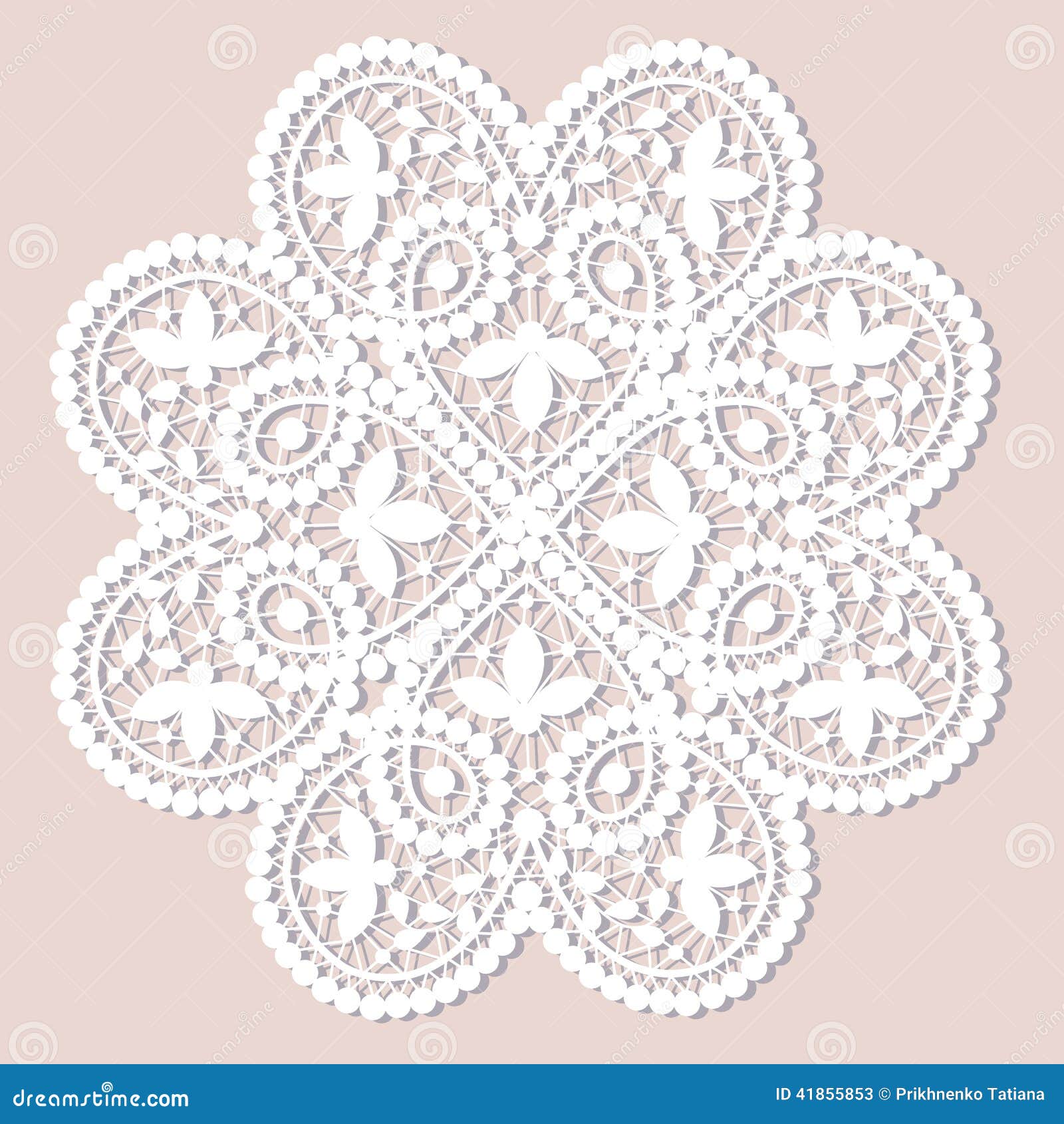 Lace doily stock vector. Illustration of isolated, ornament - 41855853