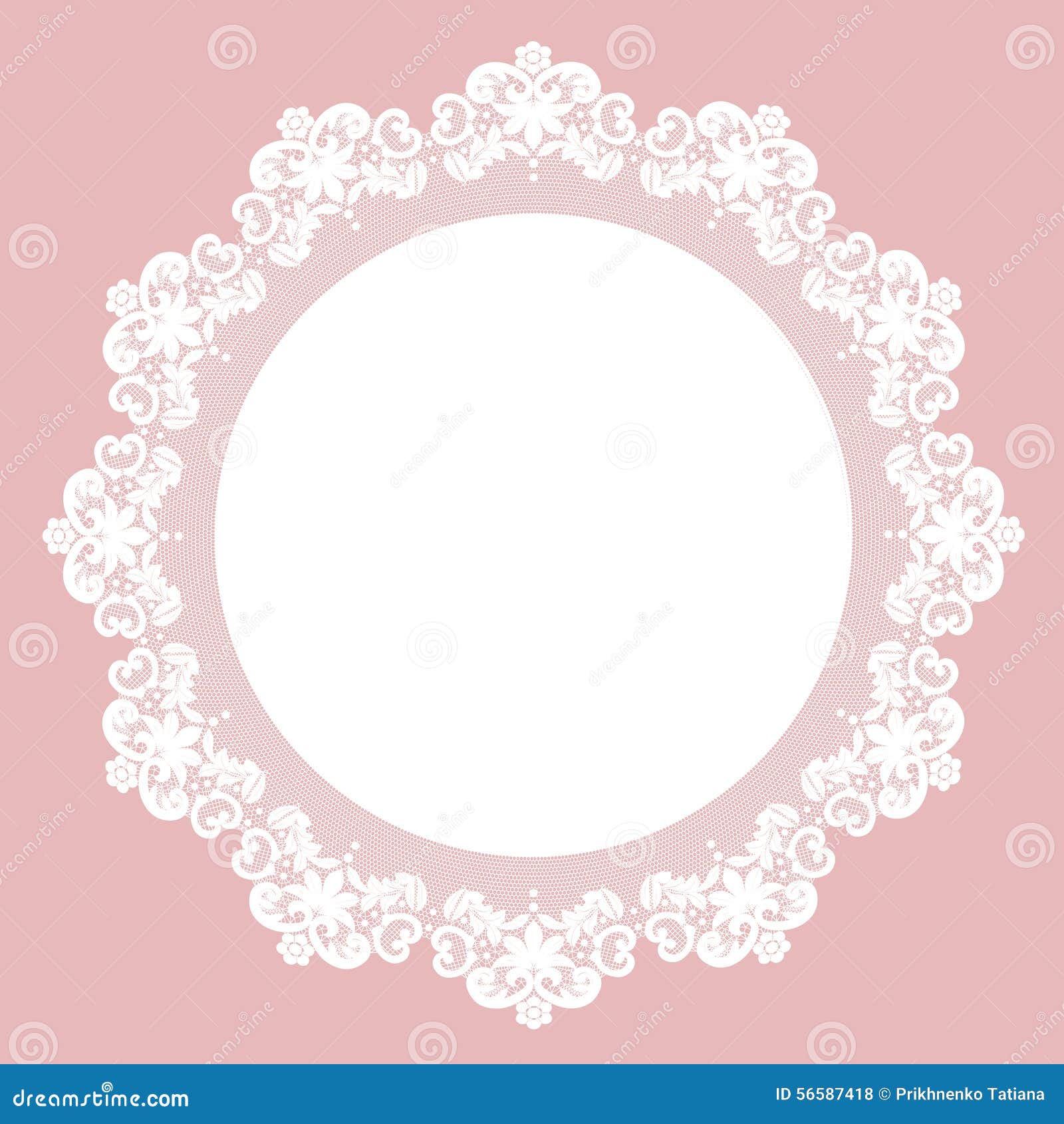 Lace doily stock vector. Illustration of white, silhouette - 56587418