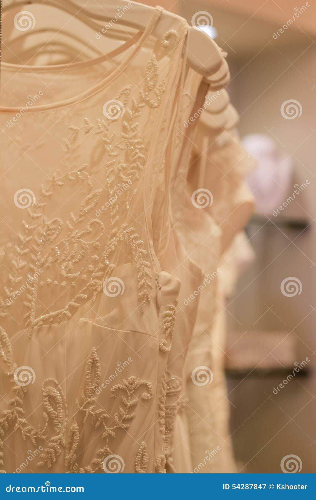 Lace dresses on rack stock image. Image of rack, hanging - 54287847