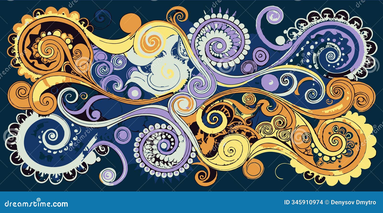 Lace Ethnic Ornament. Background of Colorful Lace Stock Illustration ...