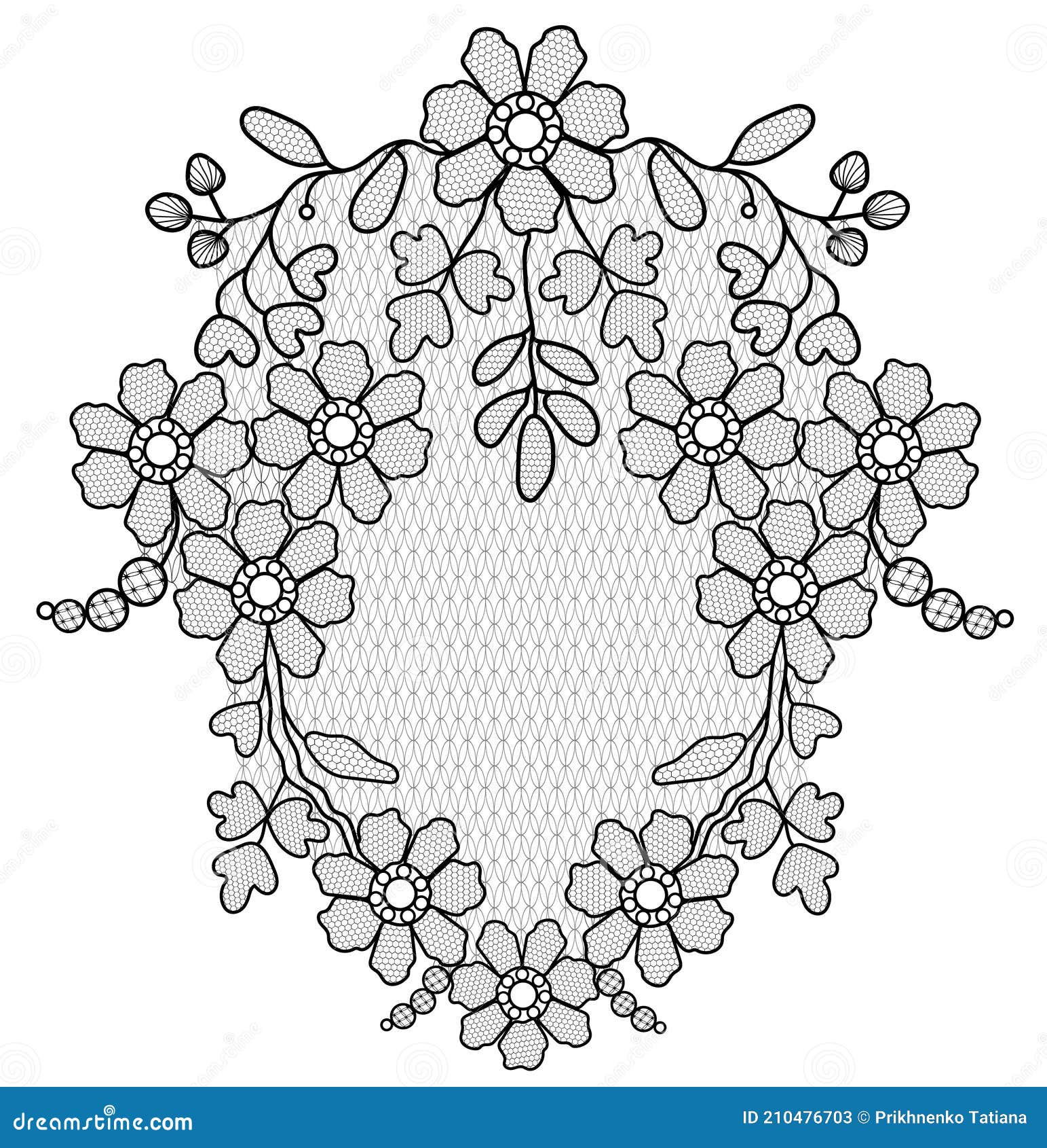 Lace flower pattern stock vector. Illustration of patterns - 210476703