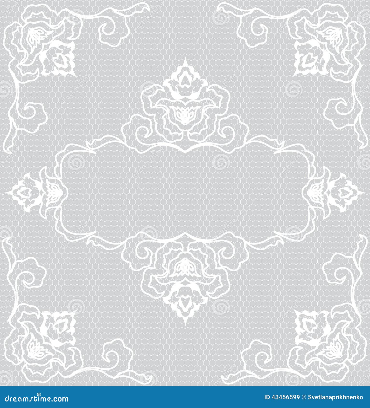 Lace frame stock vector. Illustration of decorative, pattern - 43456599
