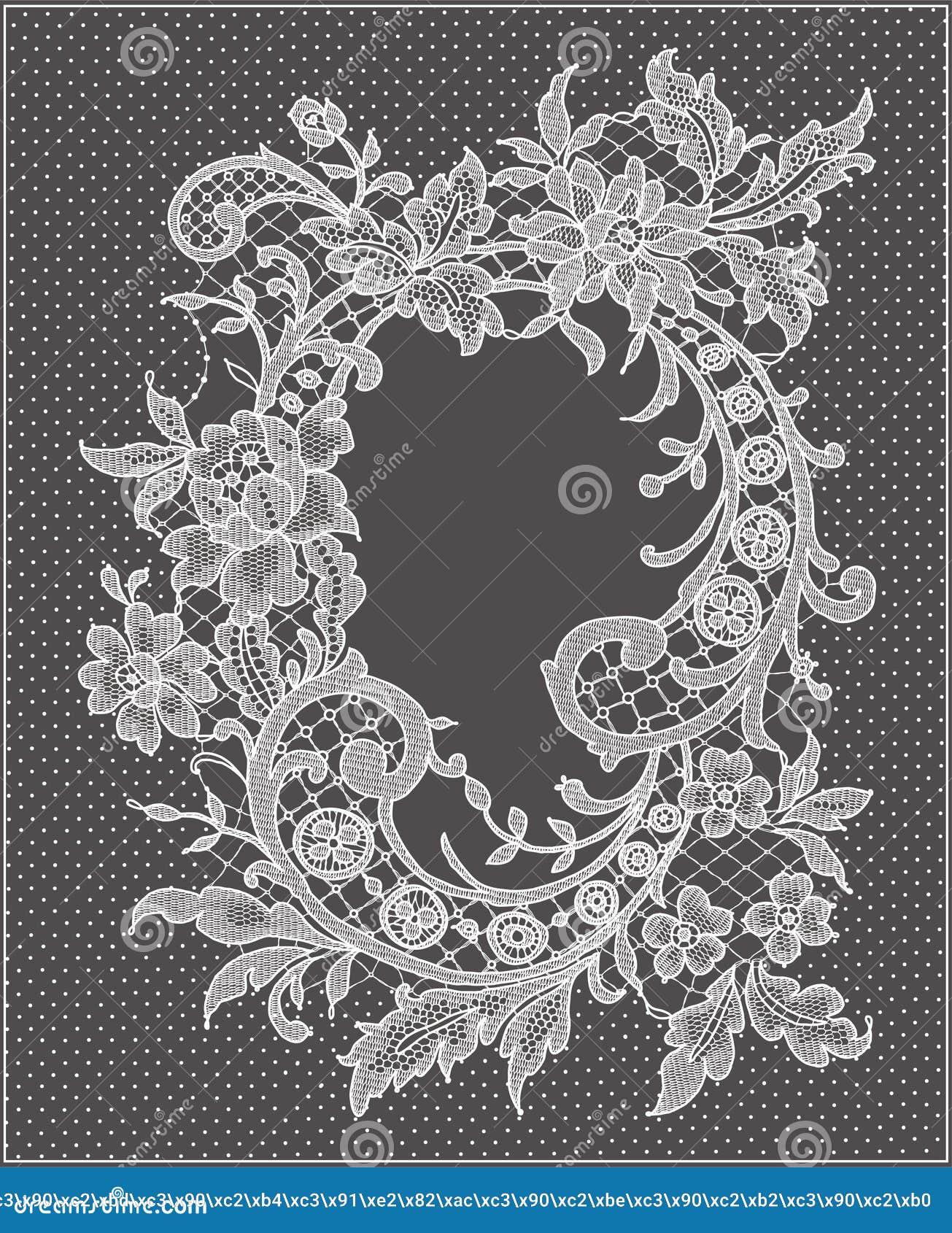 Lace Frame. stock vector. Illustration of easter, fabric - 55144789