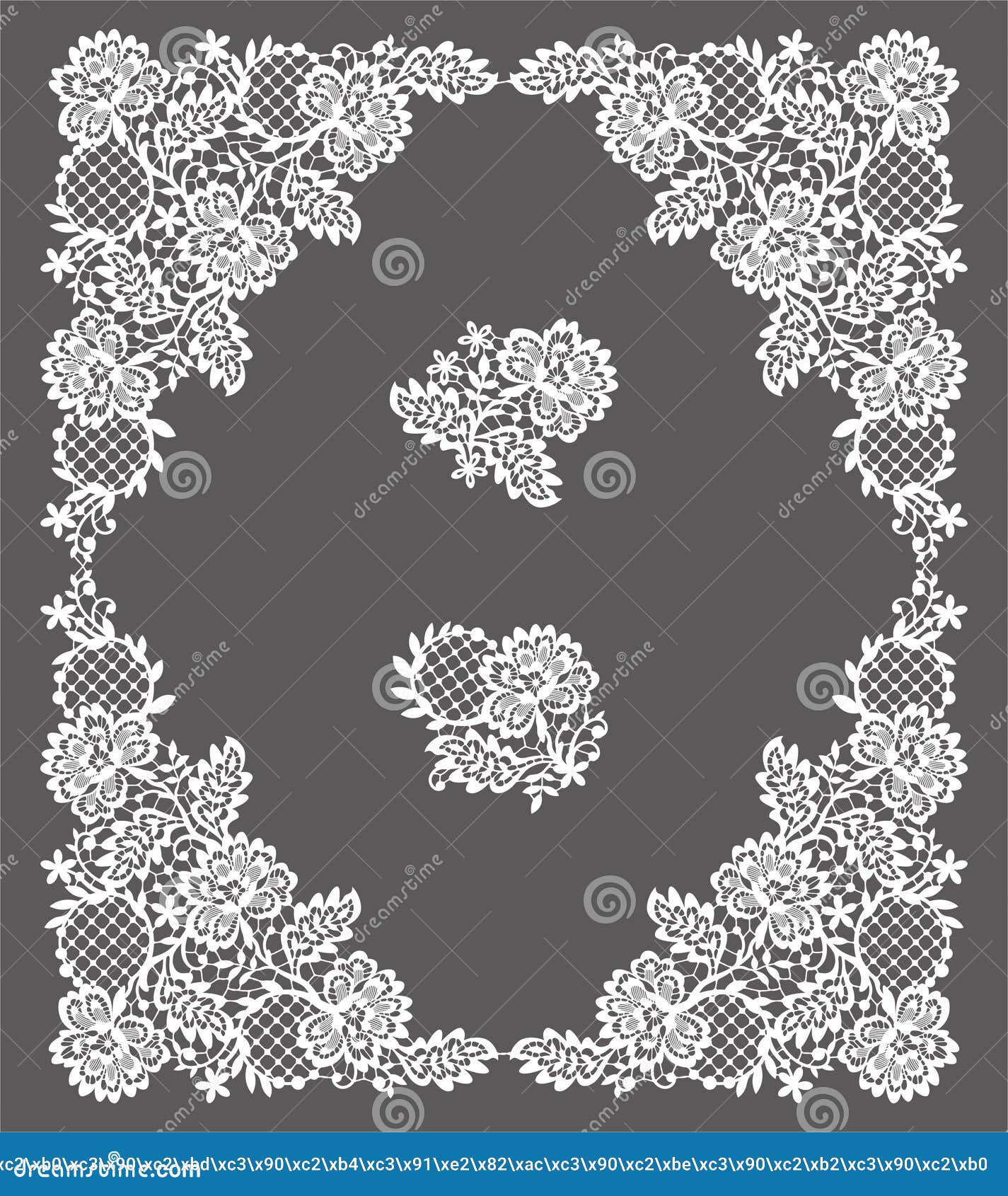 Lace Frame. Clip Art stock vector. Illustration of floral - 72553203