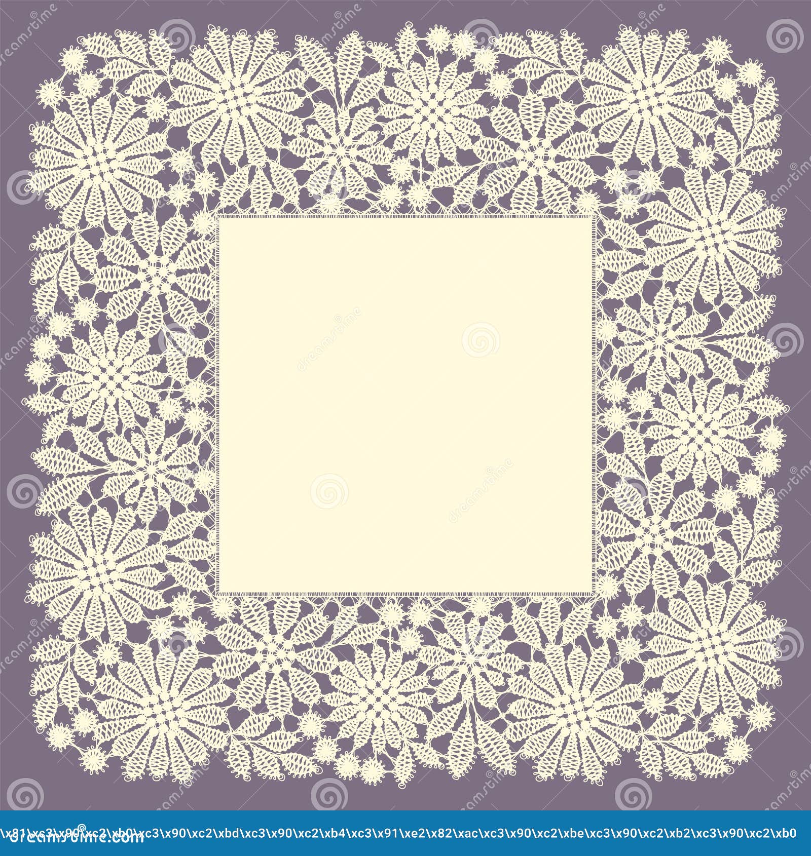Lace Frame. Doily. stock vector. Illustration of baroque - 54805780