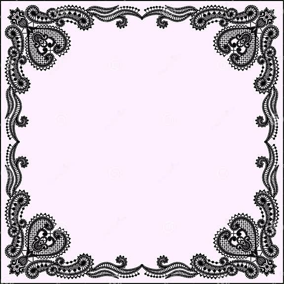 Lace Frame. Lace Vector Background. Stock Vector - Illustration of ...
