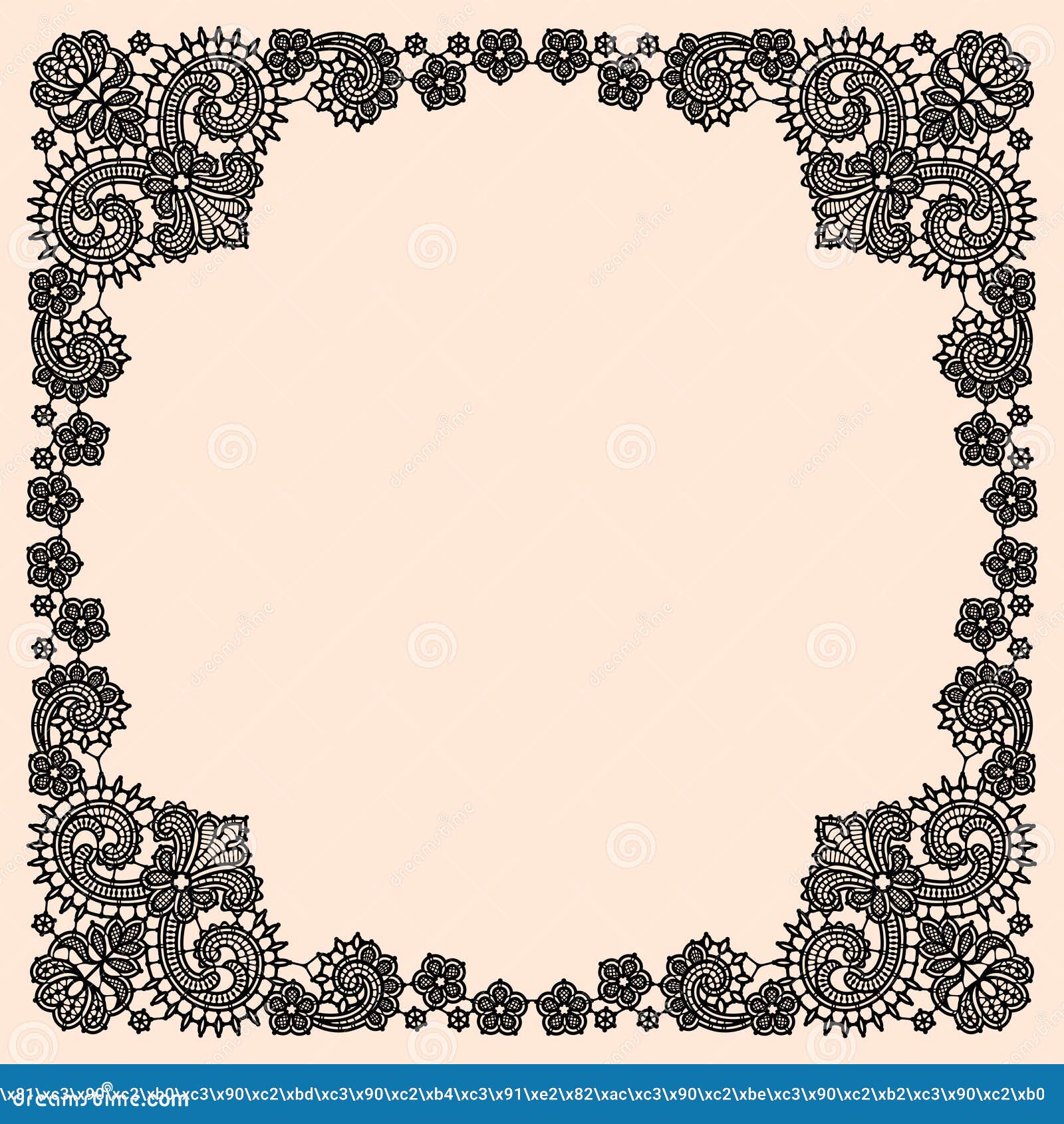 Lace Frame. Lace Vector Background. Stock Vector - Illustration of gray ...