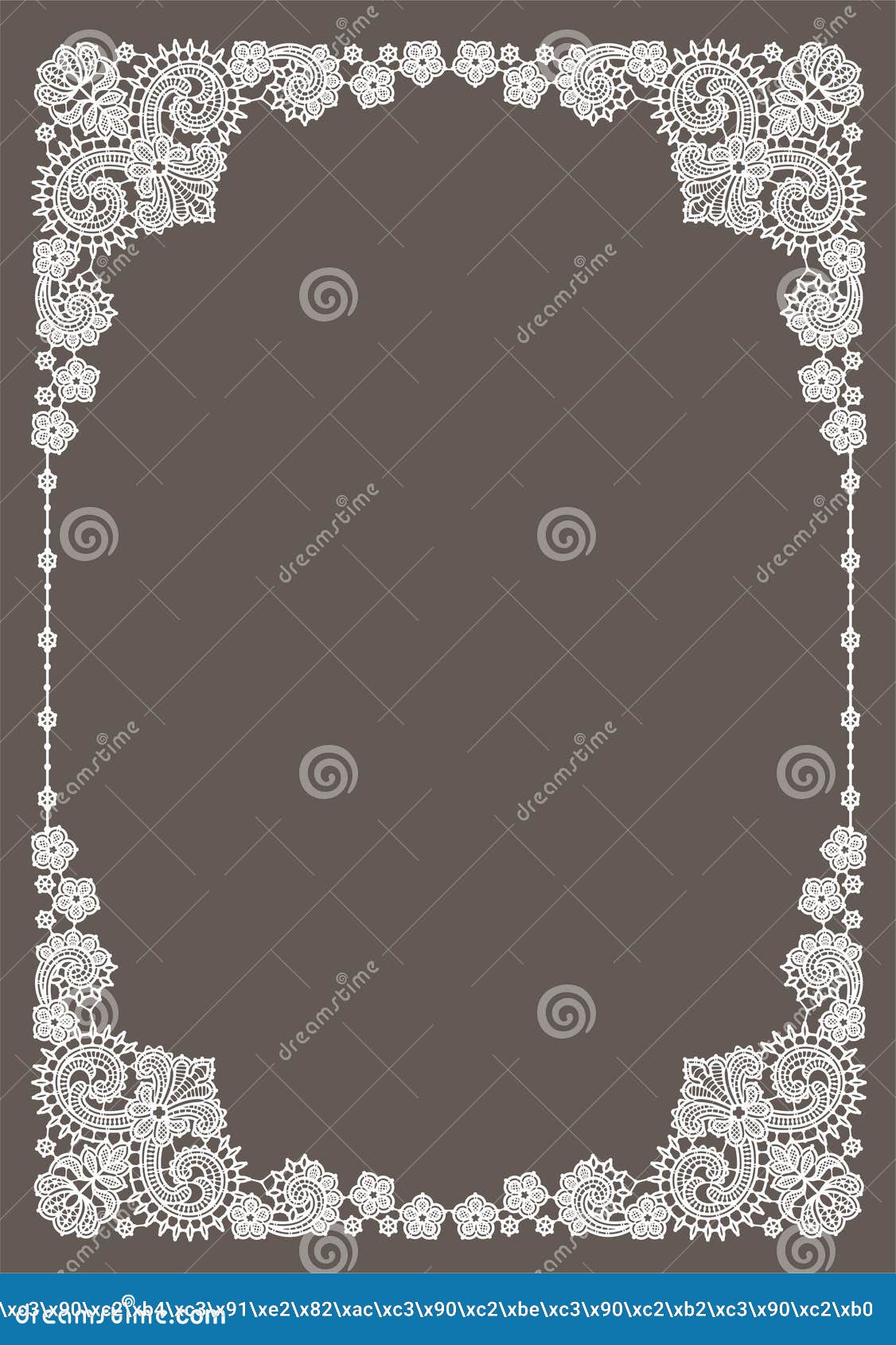 Lace Frame. Lace Vector Background. Stock Vector - Illustration of gray ...
