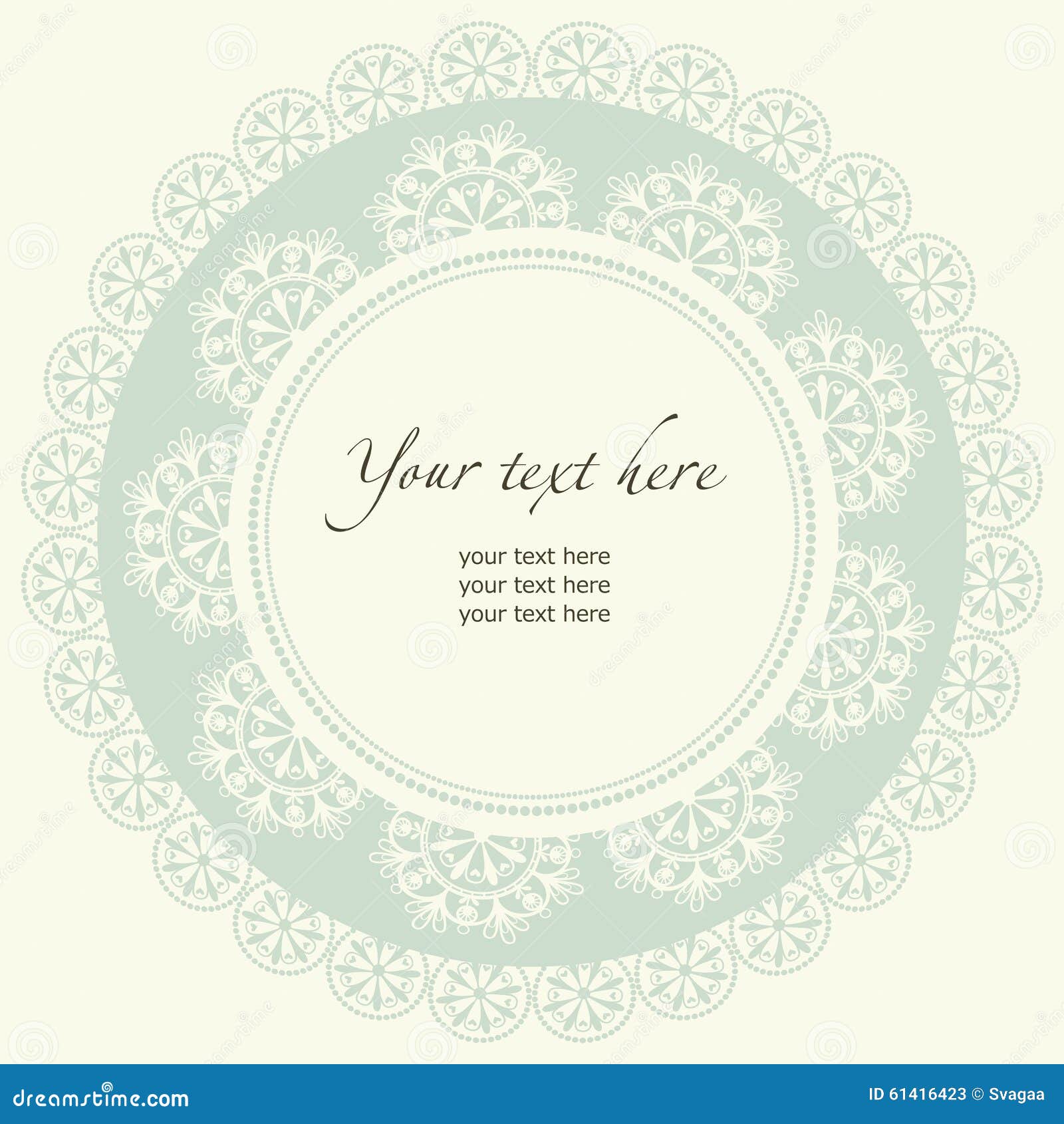 Lace Frame in Retro Style.. Stock Illustration - Illustration of ...