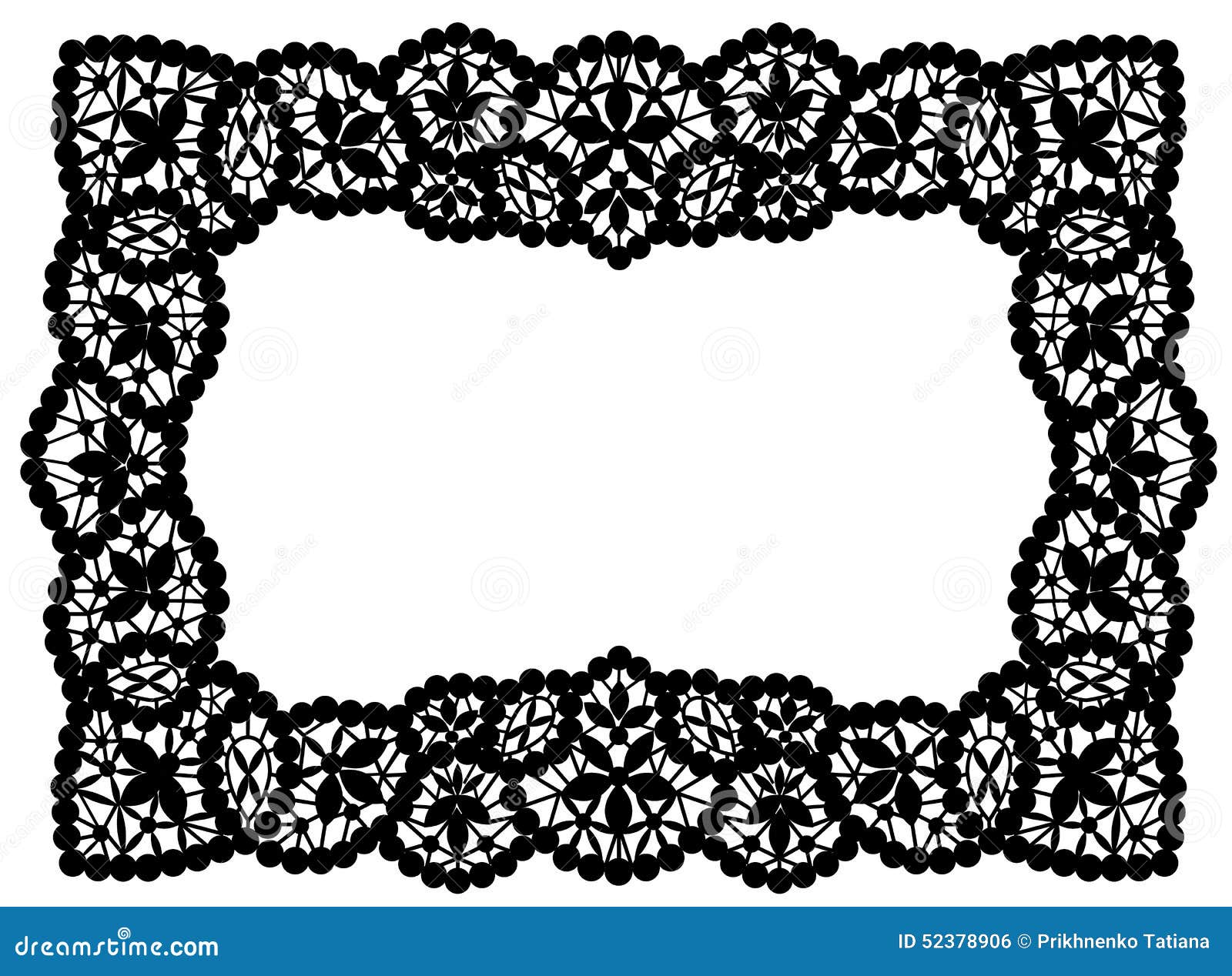 Lace frame stock vector. Illustration of banner, pattern - 52378906