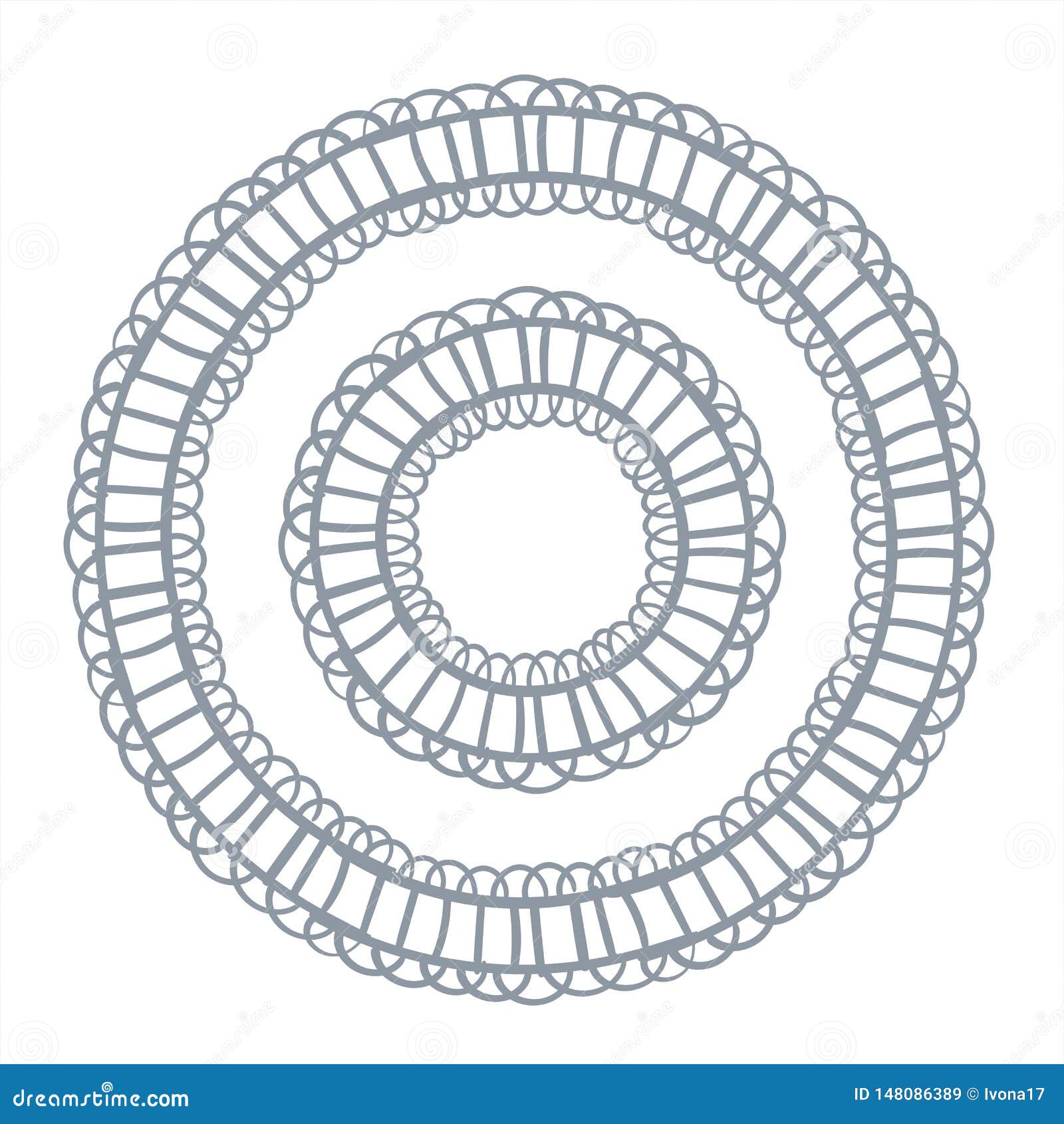 Lace Frame Vector Decorative Design Element Background Hand Drawn ...