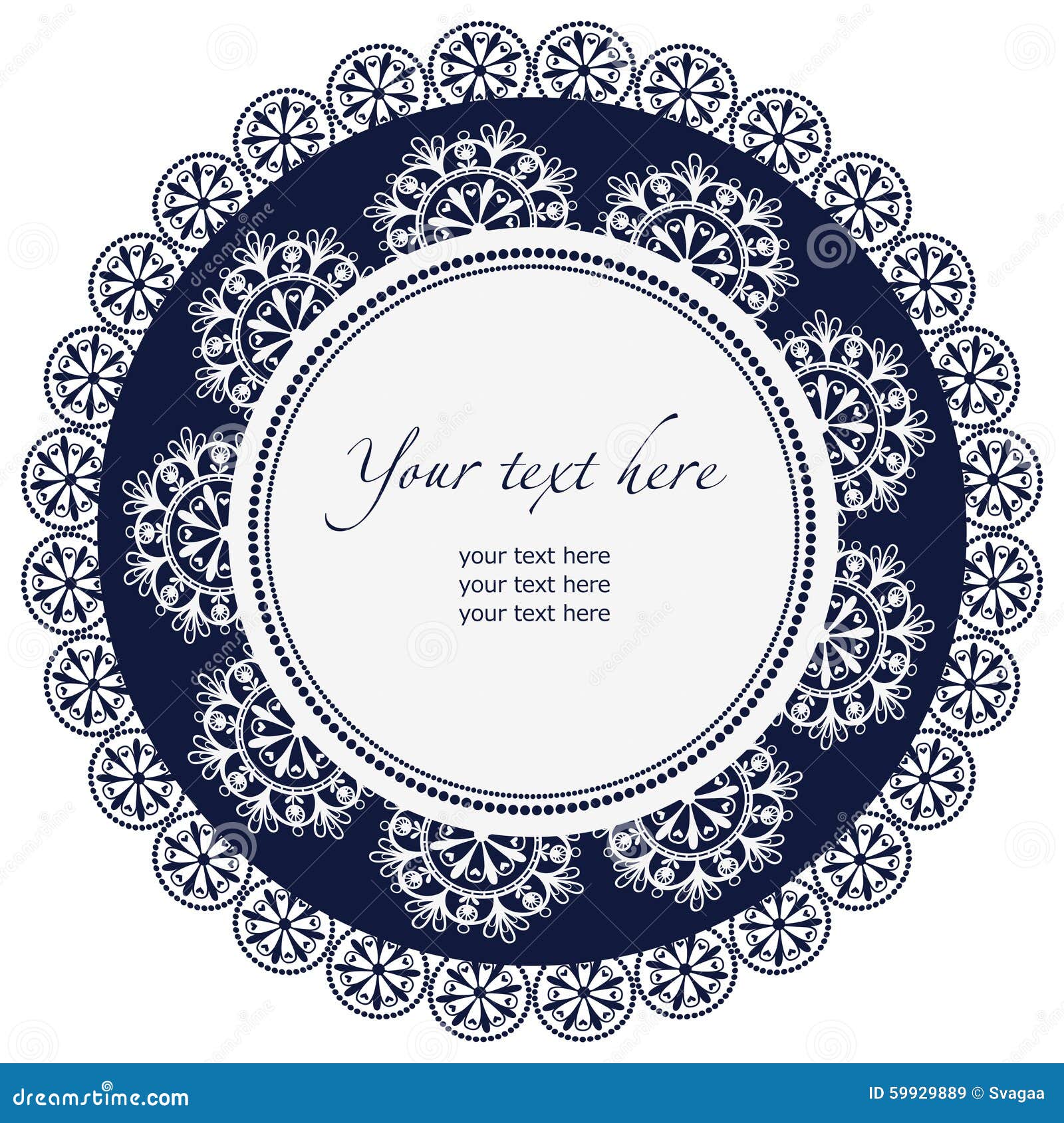 Lace frame. stock vector. Illustration of design, antique - 59929889