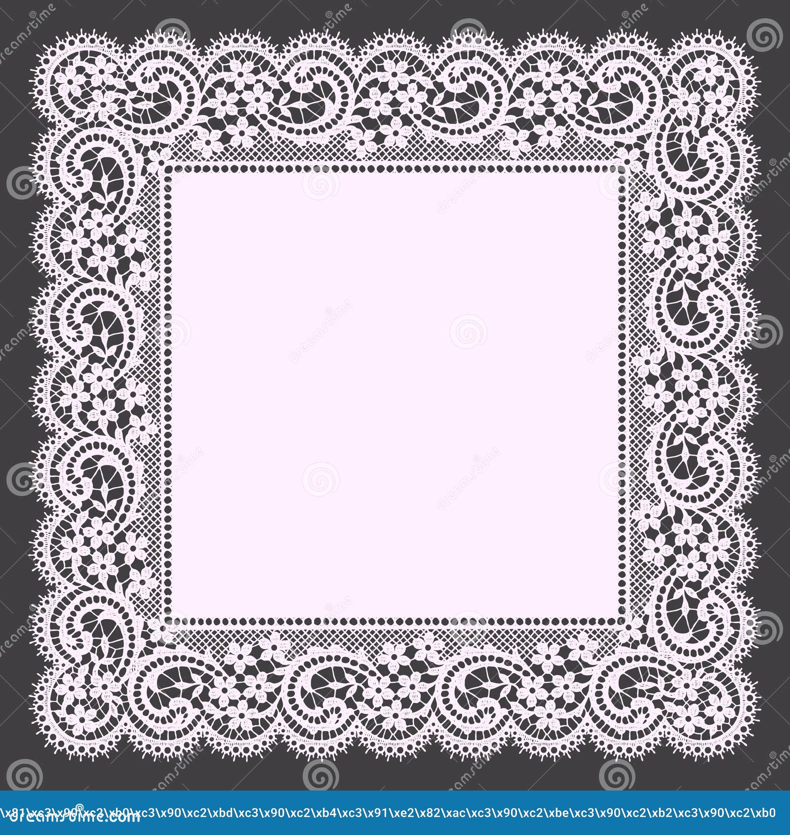Lace. Frame. stock vector. Illustration of drawing, repetition - 56656608