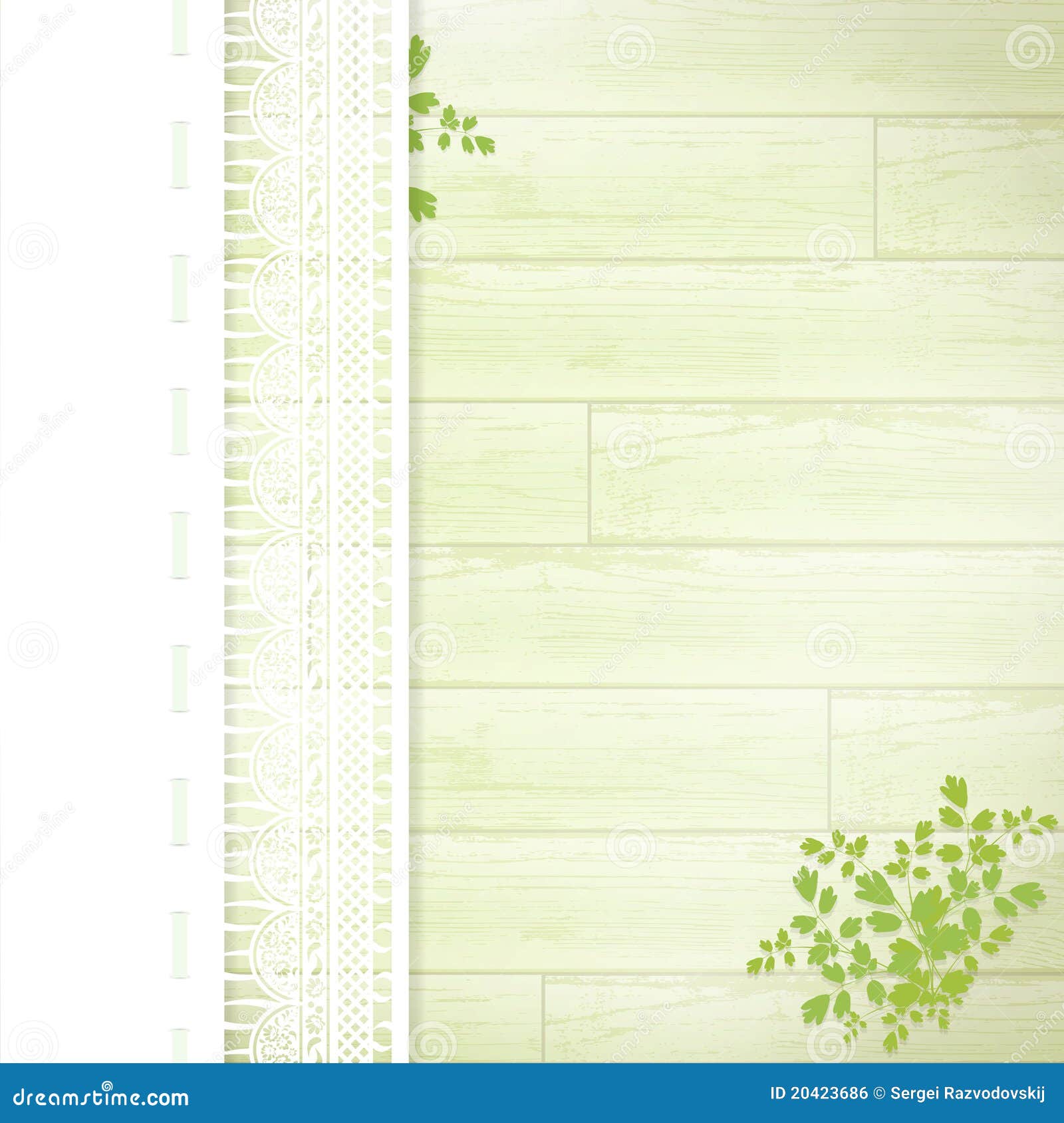 Lace Frame at Wooden Background Stock Vector - Illustration of ...