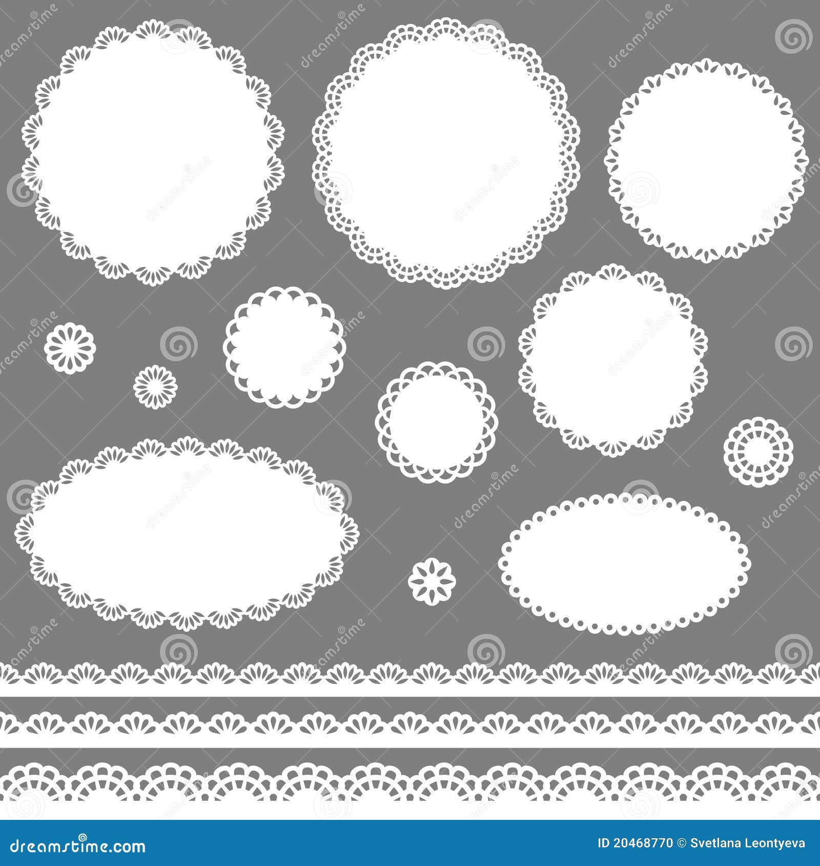 Lace frames stock vector. Illustration of decoration - 20468770