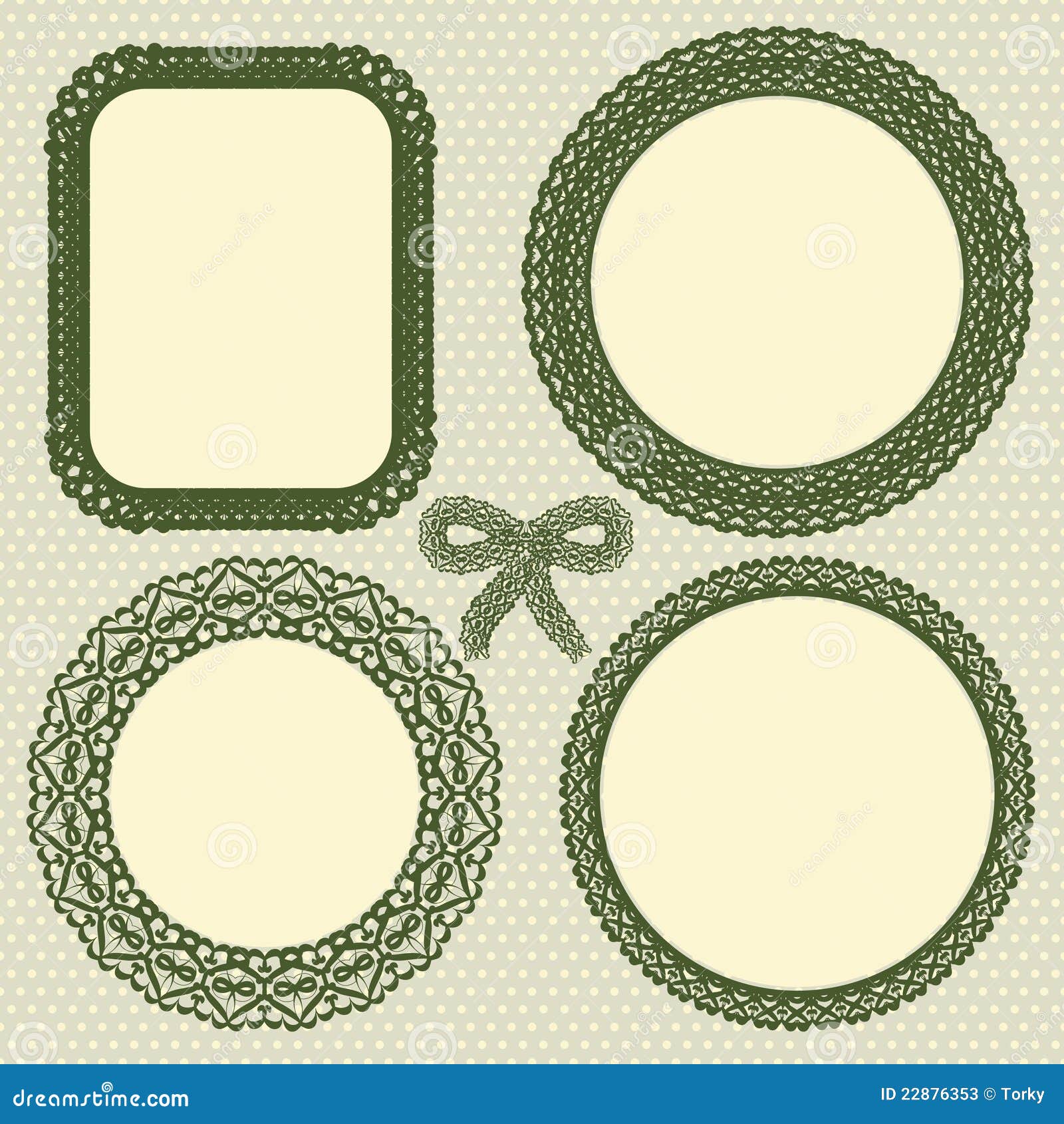 Lace frames stock vector. Illustration of lacy, collection - 22876353