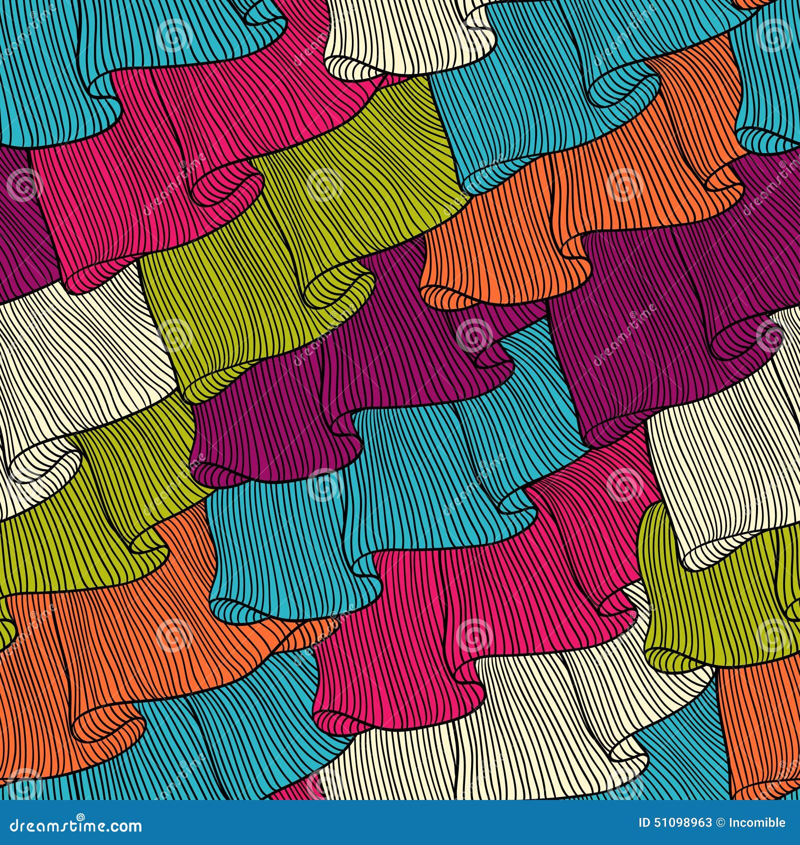 Lace and Frills Hand Drawn Seamless Pattern Stock Vector - Illustration ...