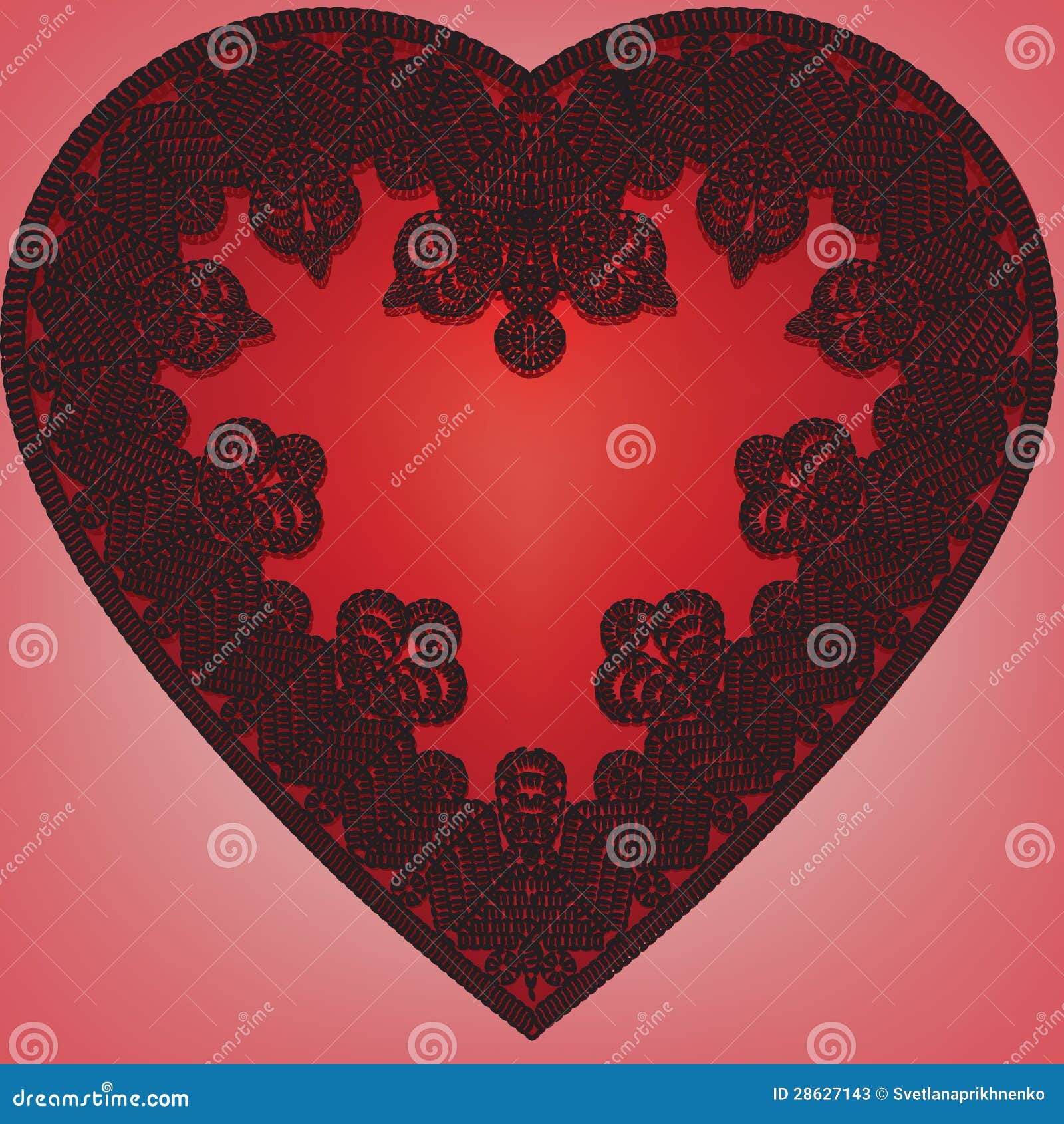 Lace heart stock vector. Illustration of celebration - 28627143