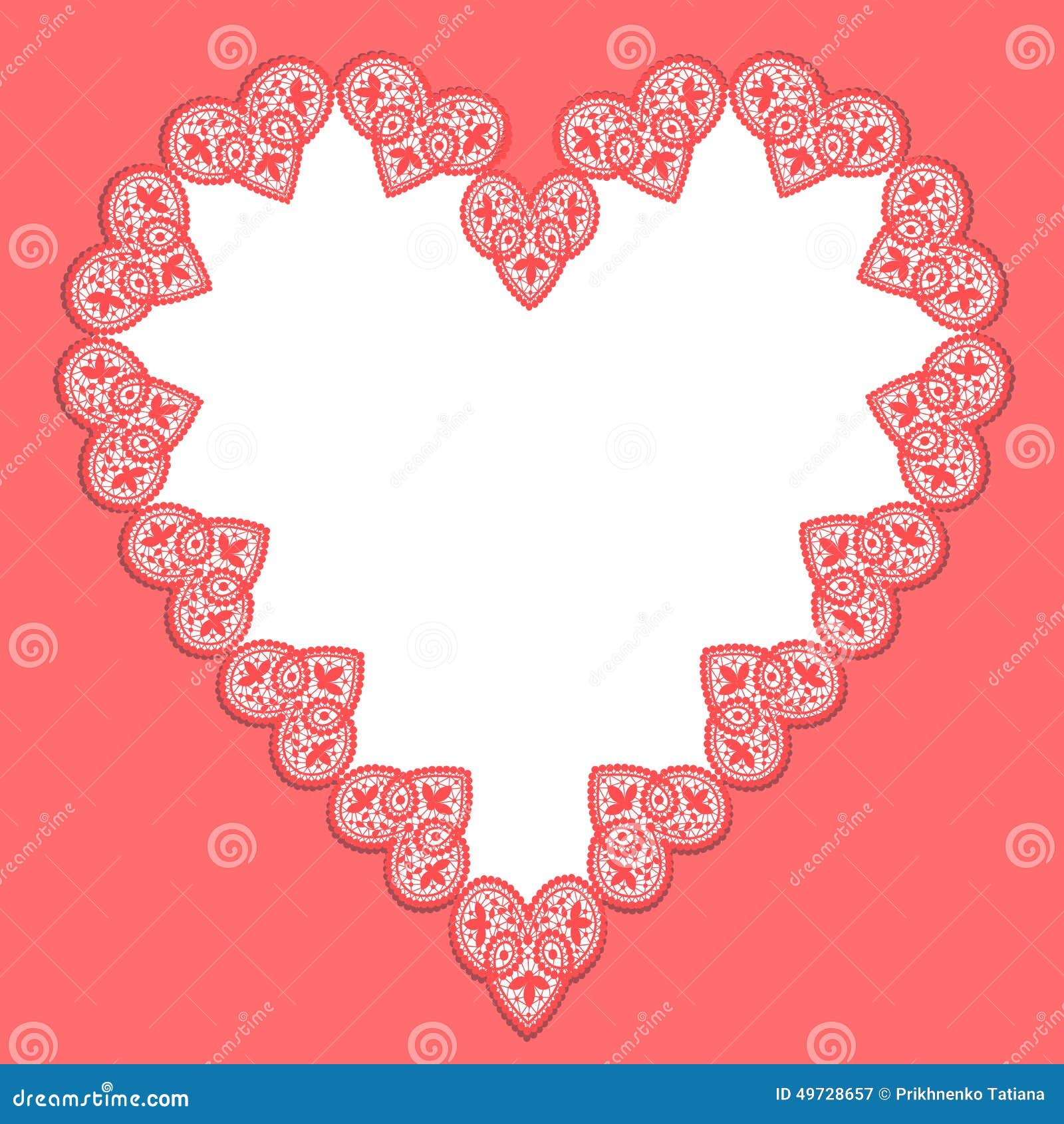 Lace heart stock vector. Illustration of card, lace, pink - 49728657